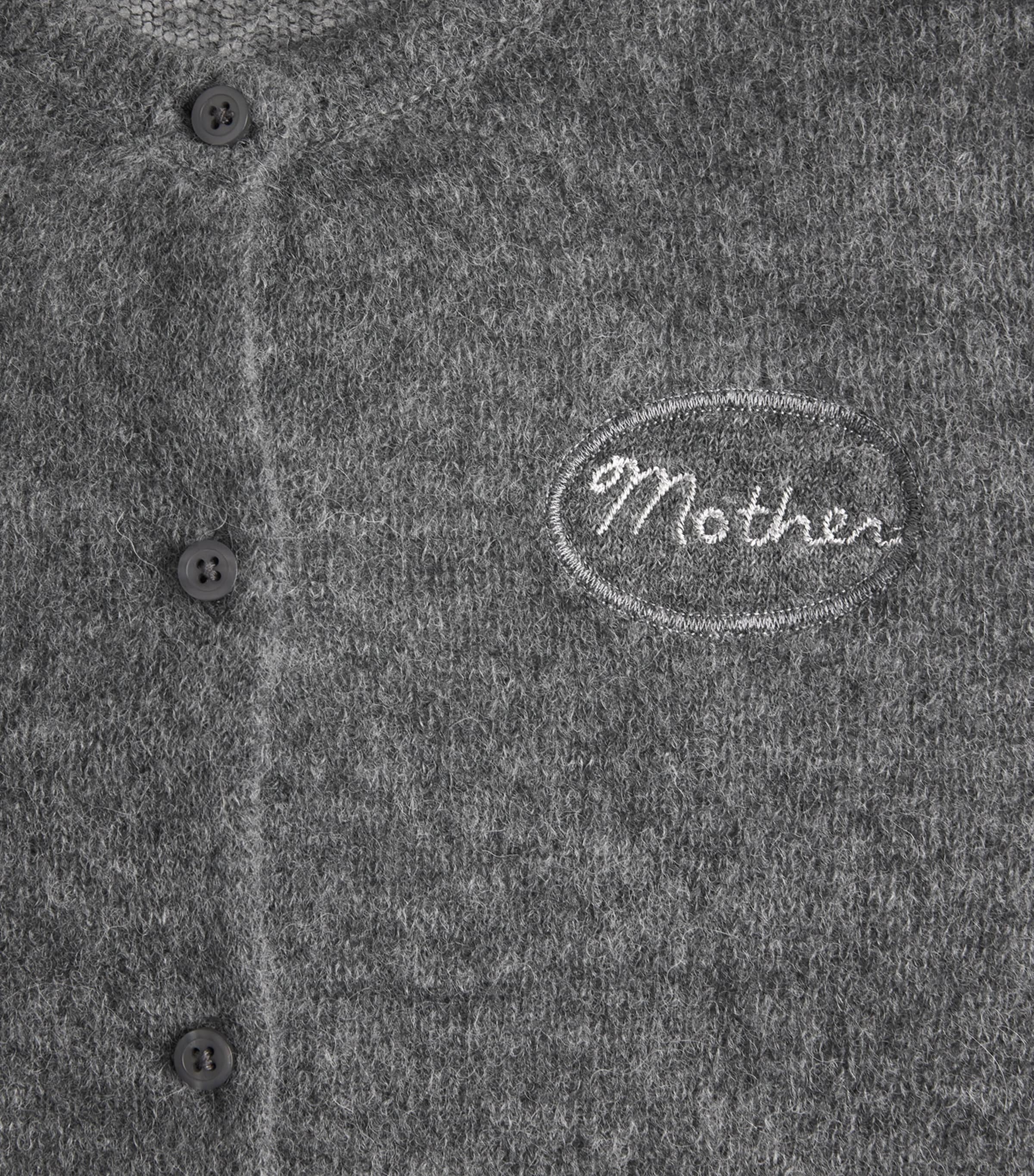MOTHER Grey Alpaca-Blend Crop Cardigan | Harrods SA