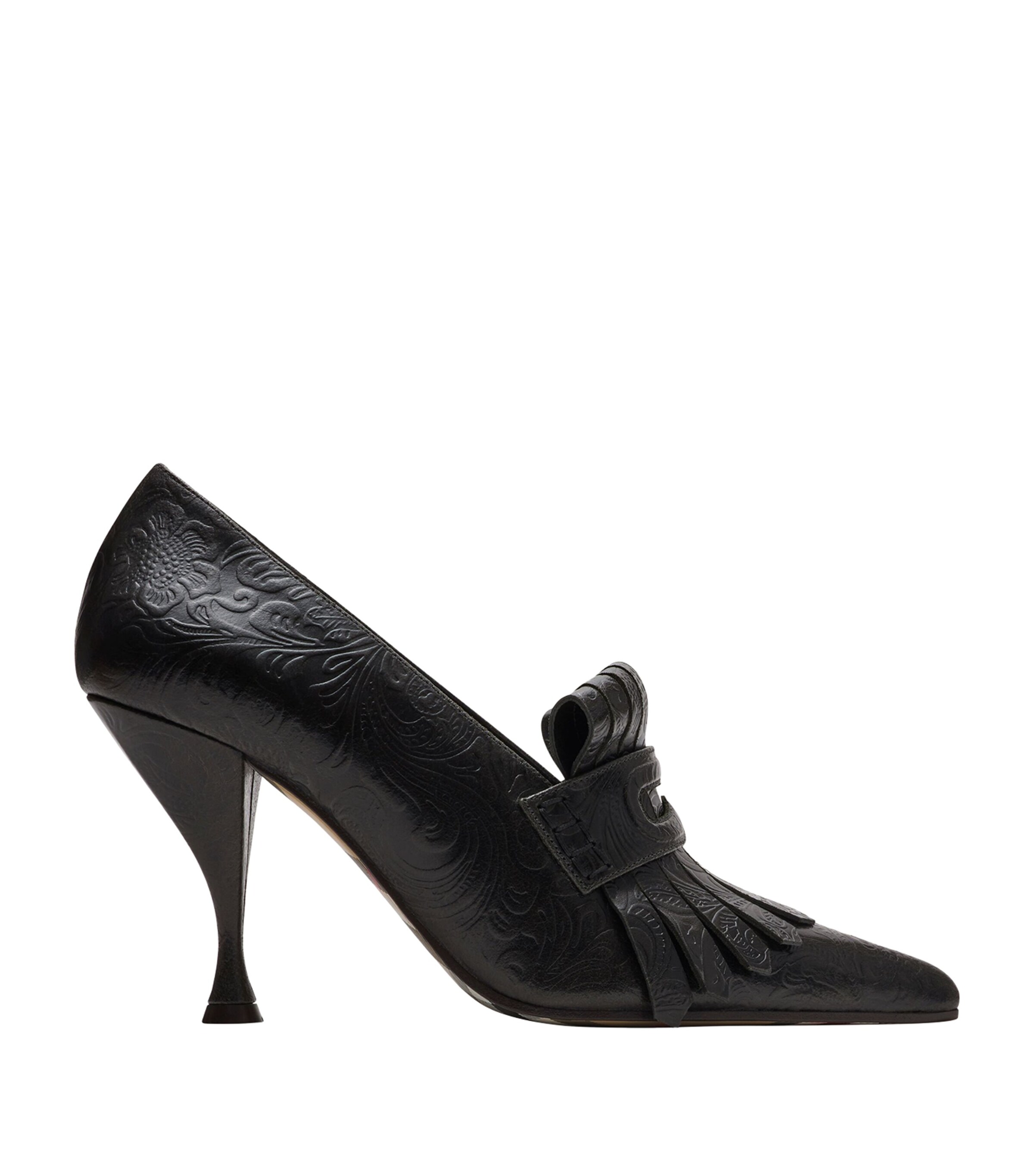 Burberry Green Leather Cameo Fringe Pumps 90 | Harrods US