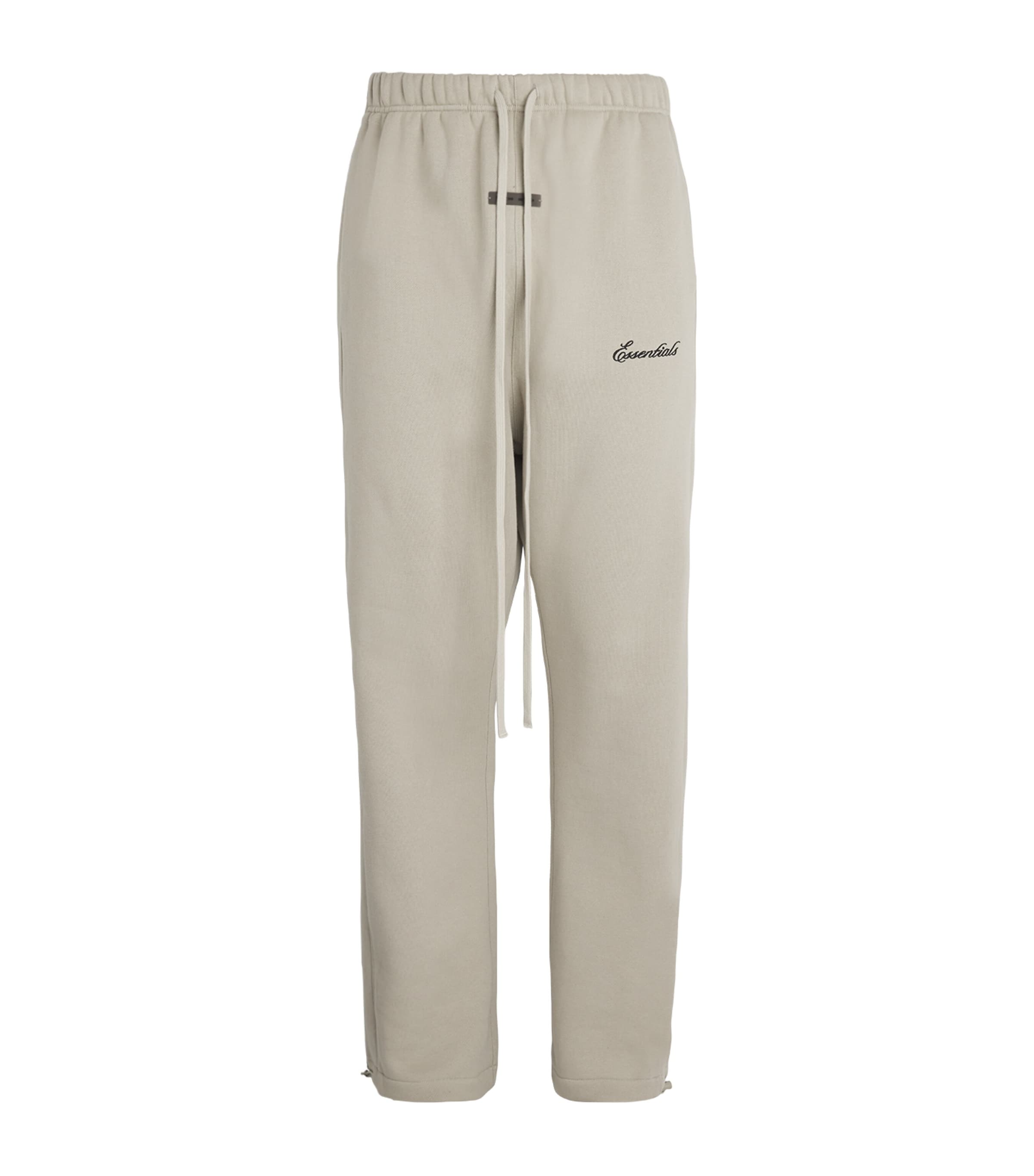 FEAR OF GOD ESSENTIALS Grey Cotton-Blend Open-Cuff Sweatpants | Harrods UK