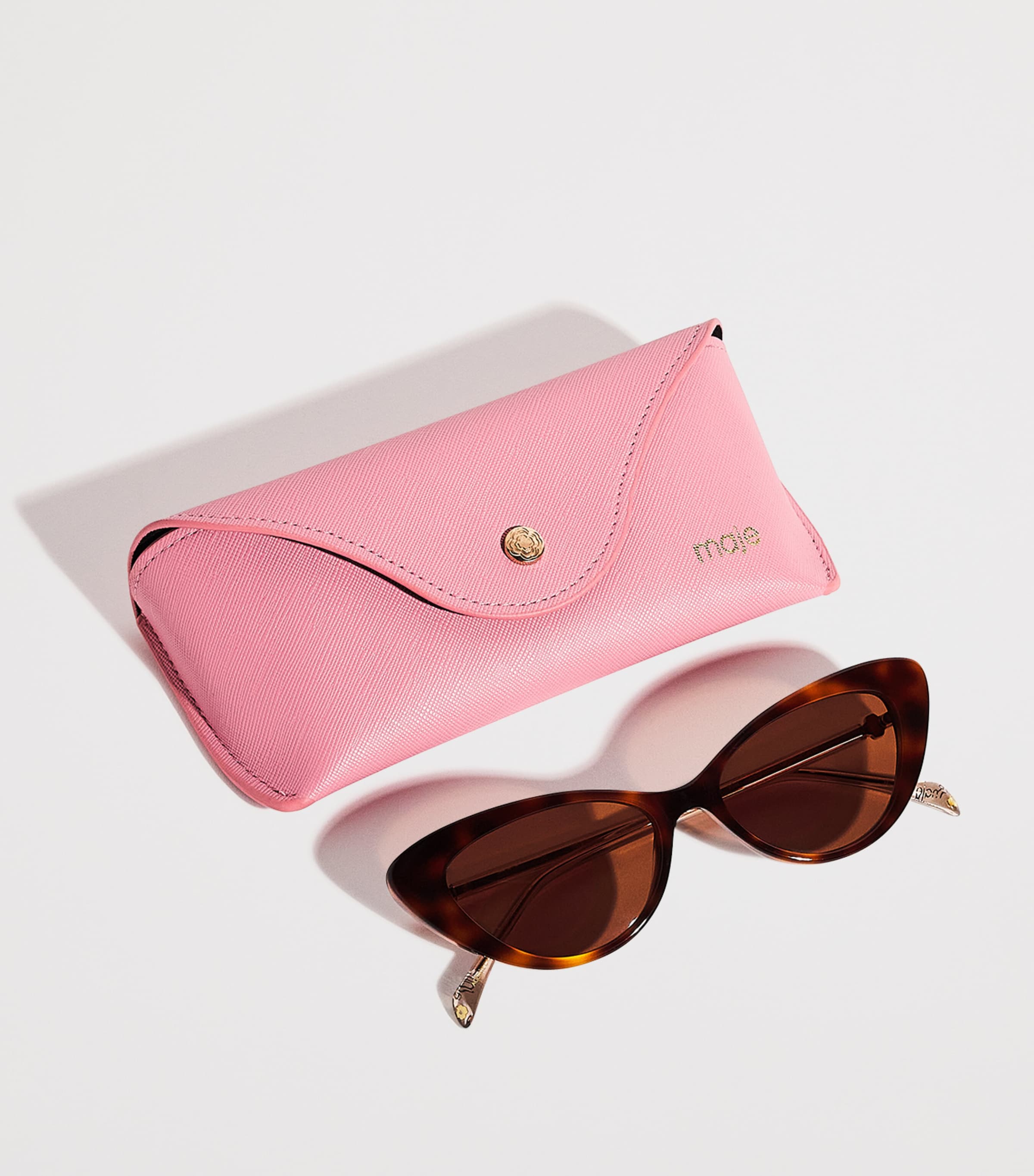 Maje Brown Acetate Cat Eye Sunglasses | Harrods HK