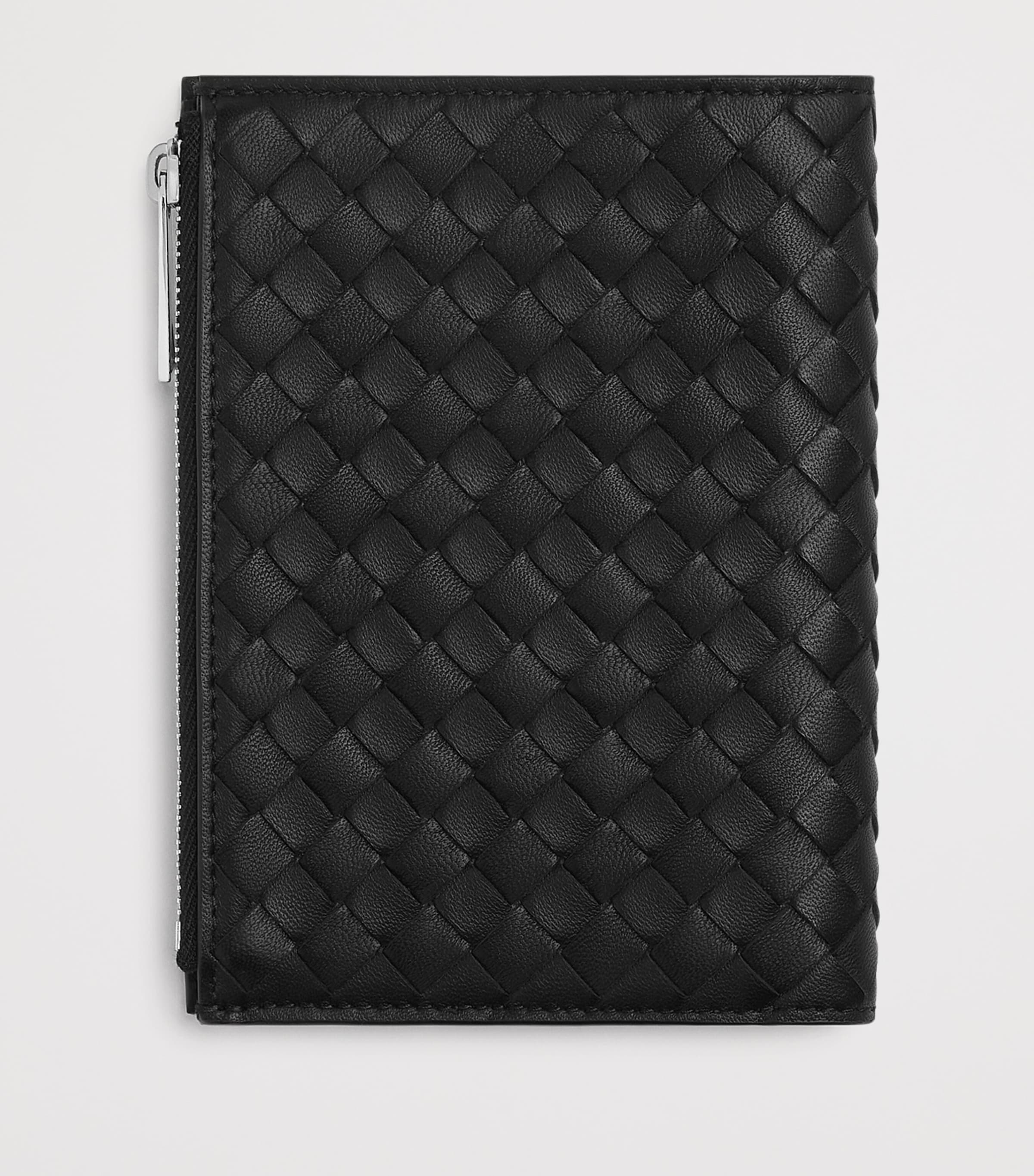 Bottega Veneta Grey Leather Intrecciato Piccolo Passport Case | Harrods US