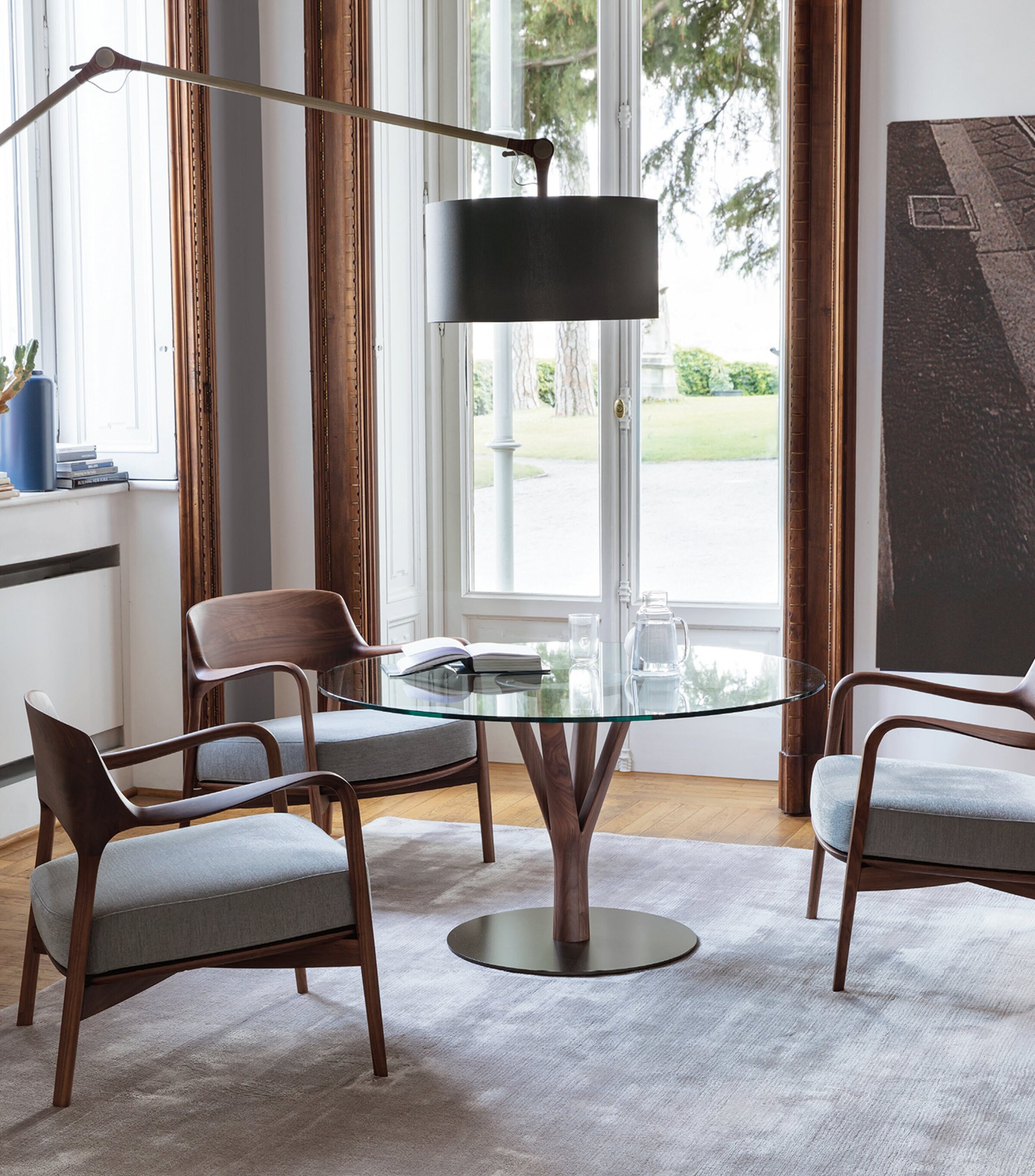 Porada Walnut Louis Armchair | Harrods US