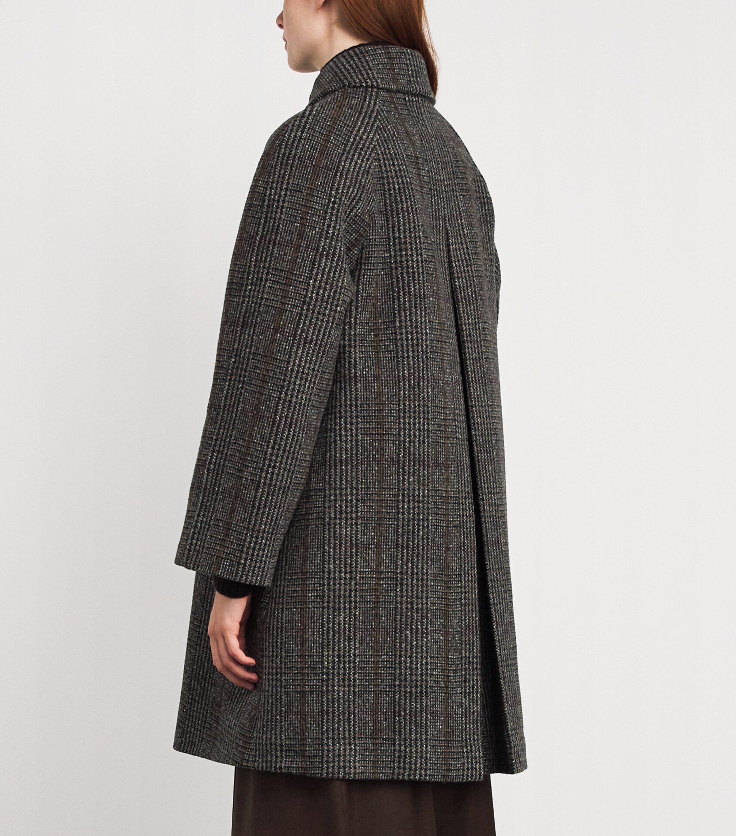 Weekend Max Mara Brown Prince of Wales Check Coat | Harrods QA