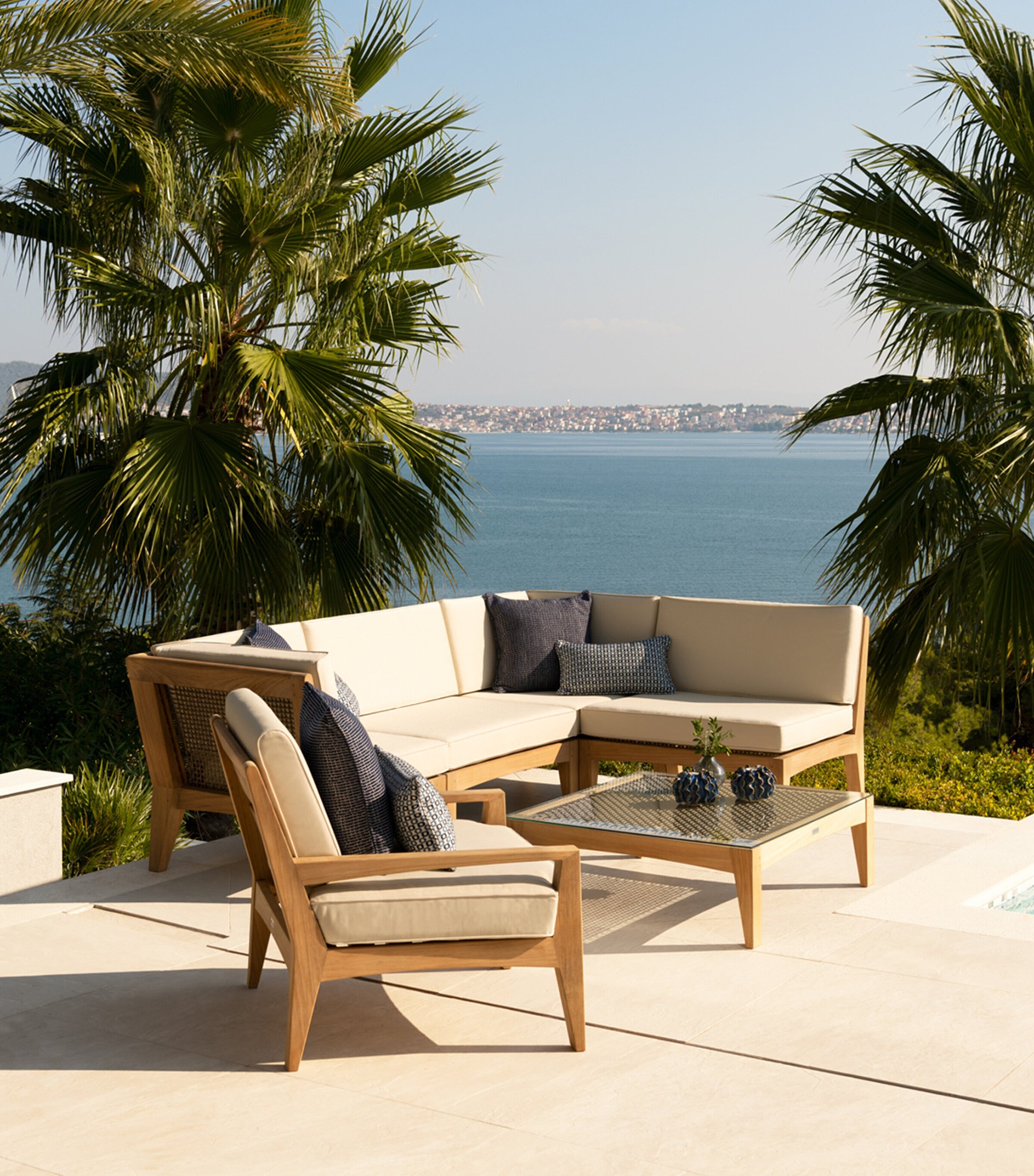 Indian Ocean Cove Modular Outdoor Corner Lounge Chair Harrods UK