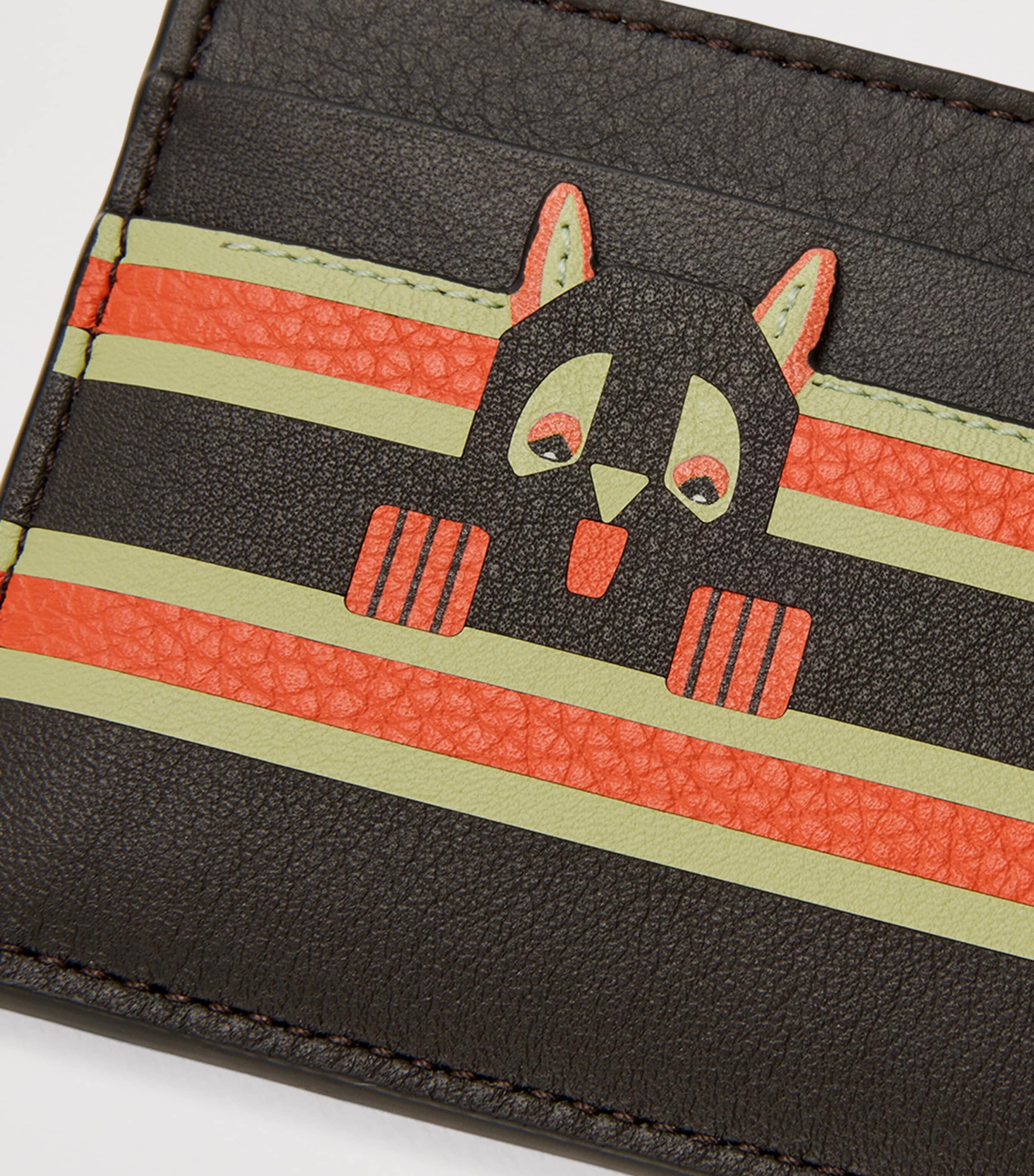 LOEWE Brown x Louis Wain Leather Futurist Cat Card Holder | Harrods CA