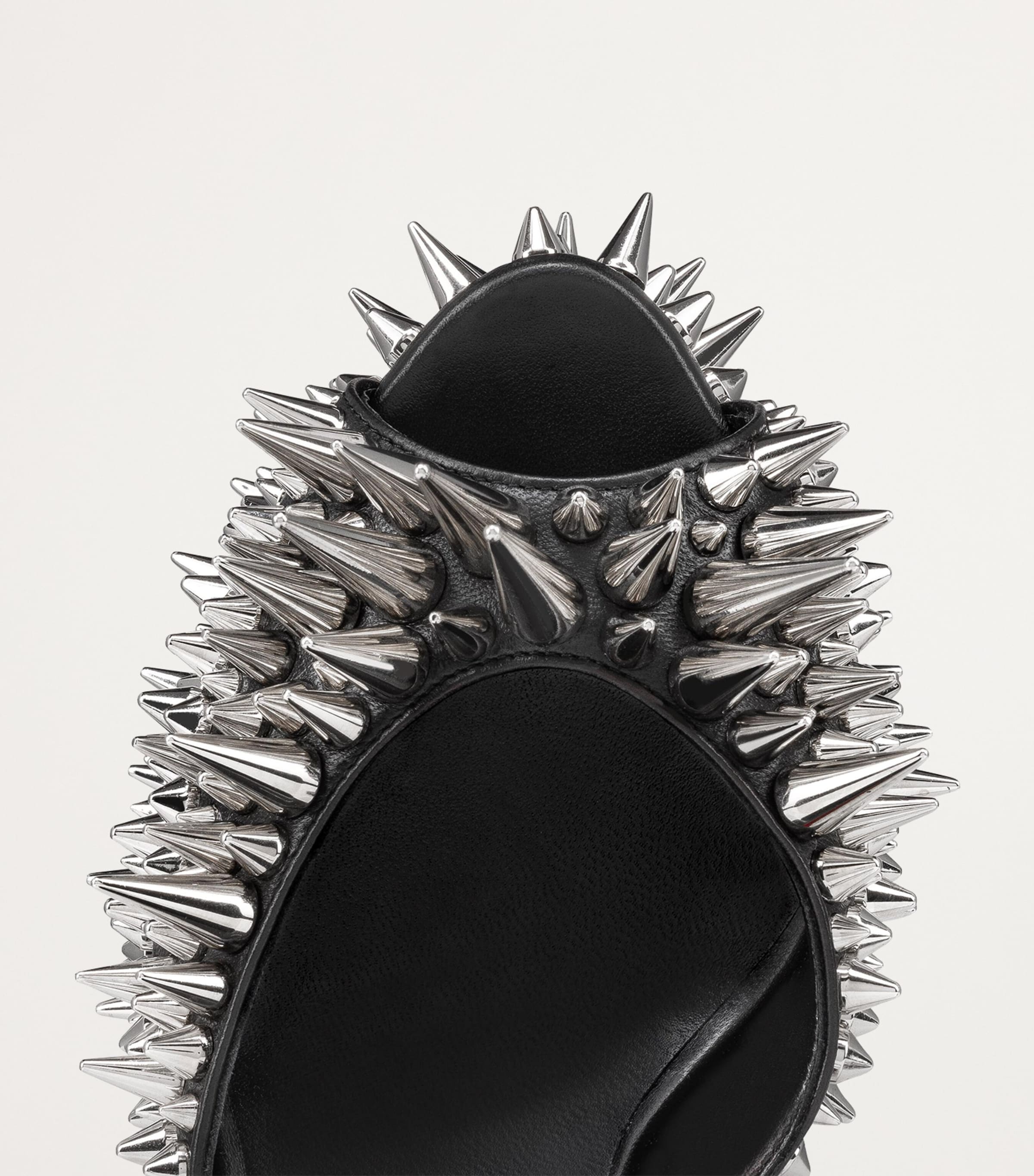 Christian Louboutin Black Estepic Alta Leather Platform Sandals 160 ...