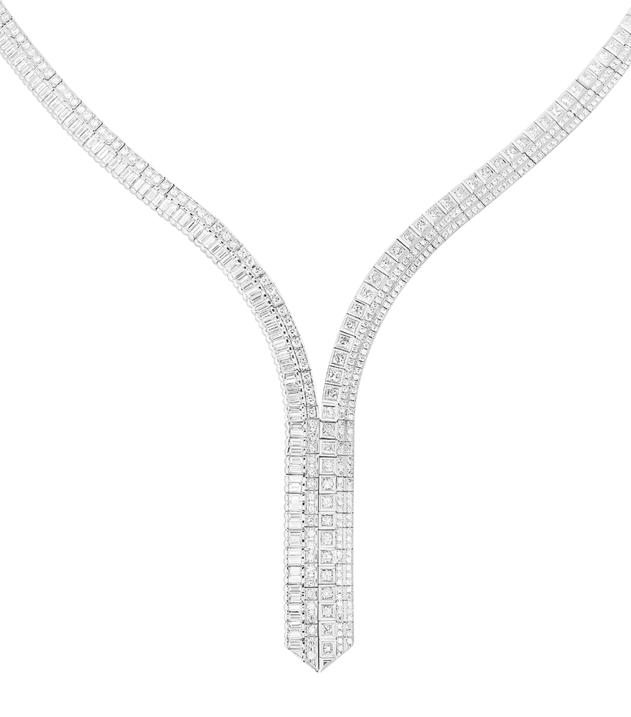 Boucheron White Gold and Diamond Quatre Radiant Edition Tie Necklace ...