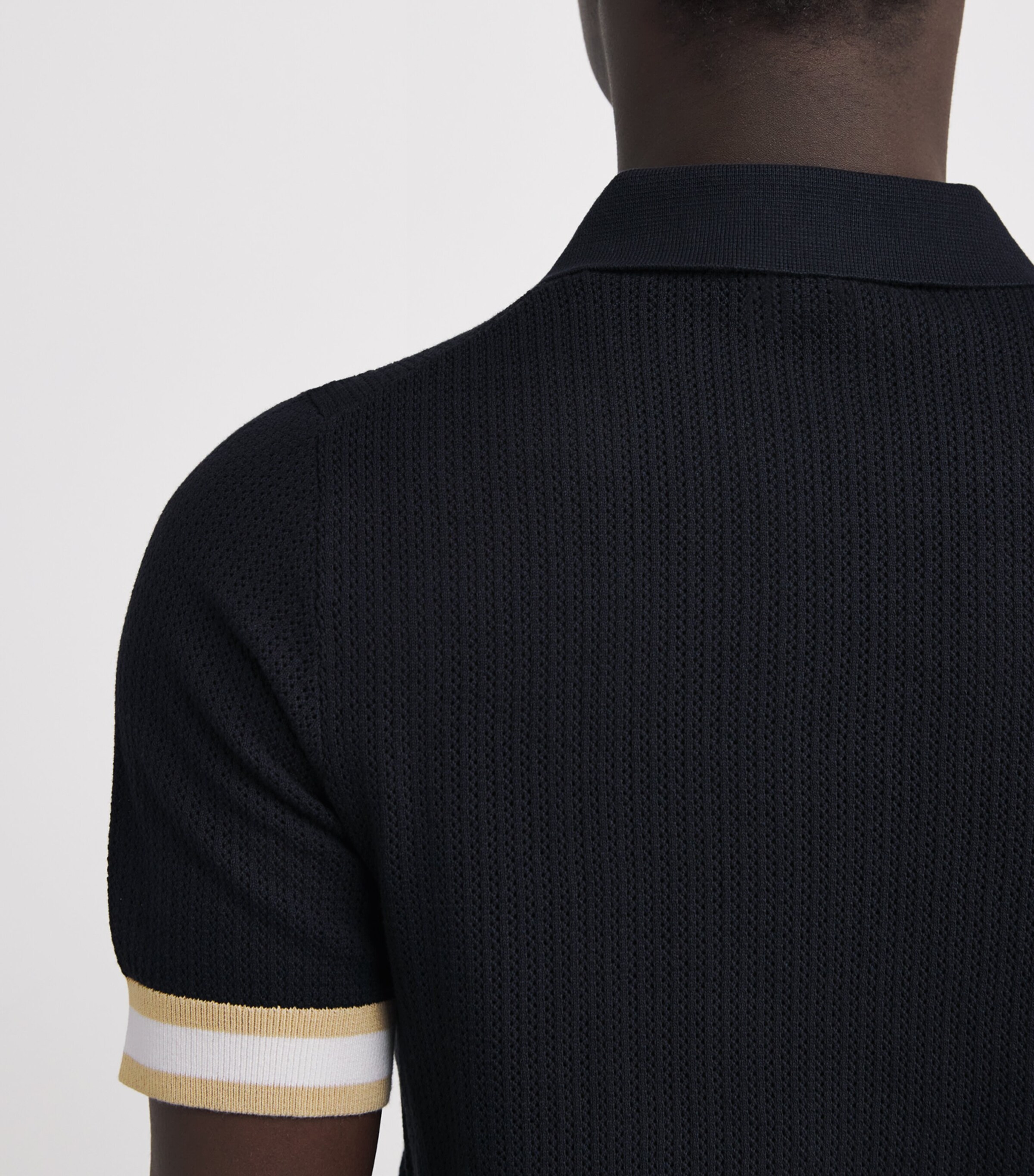 CHÉ Navy Cotton Quinn Polo Shirt | Harrods UK