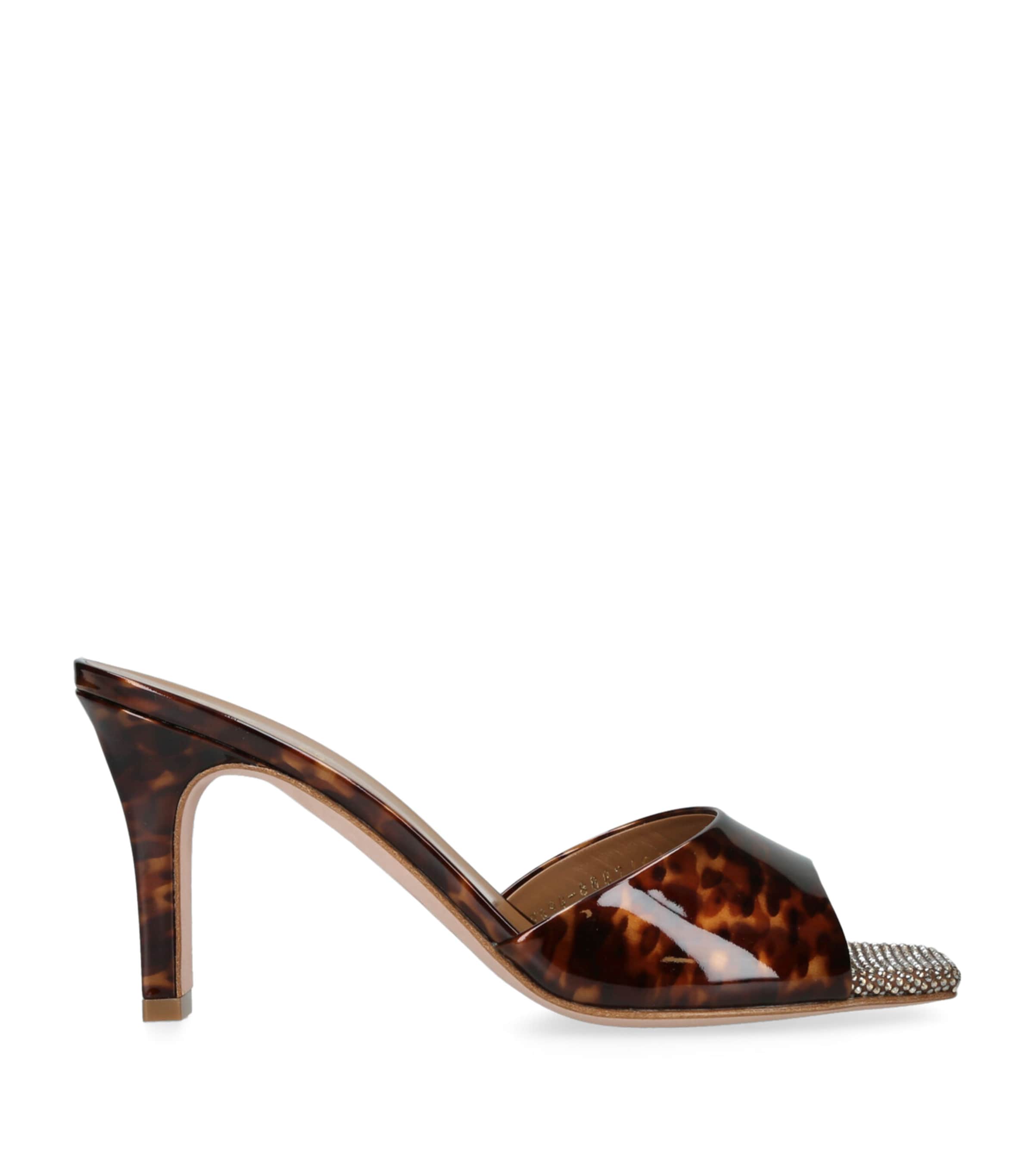 Gina Brown Patent Leather Yasmin Heeled Mules 85 | Harrods CA