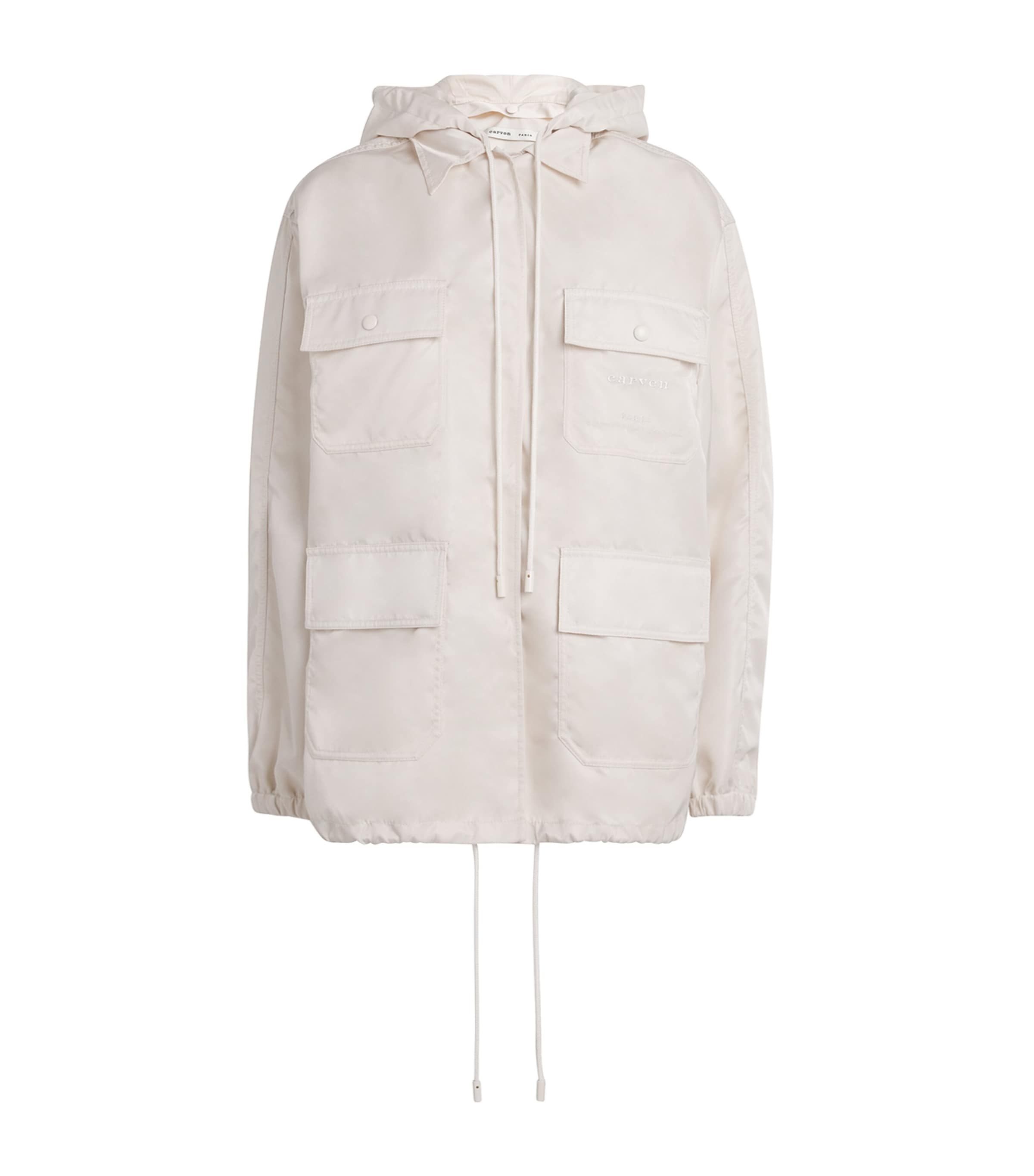 Carven Nylon Hooded Parka Jacket | Harrods QA