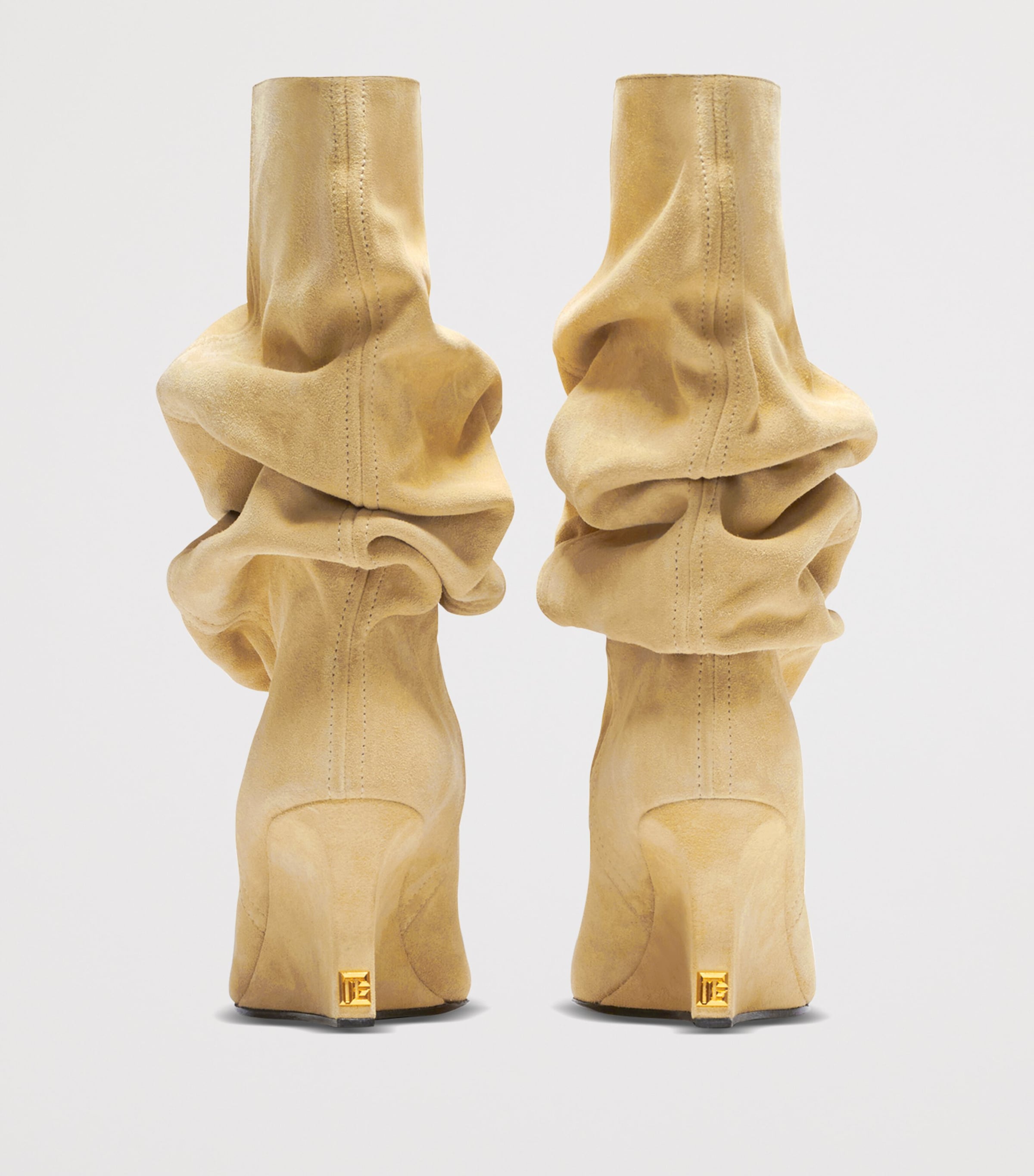 Balmain Beige Suede Wedge Ankle Boots 60 | Harrods US