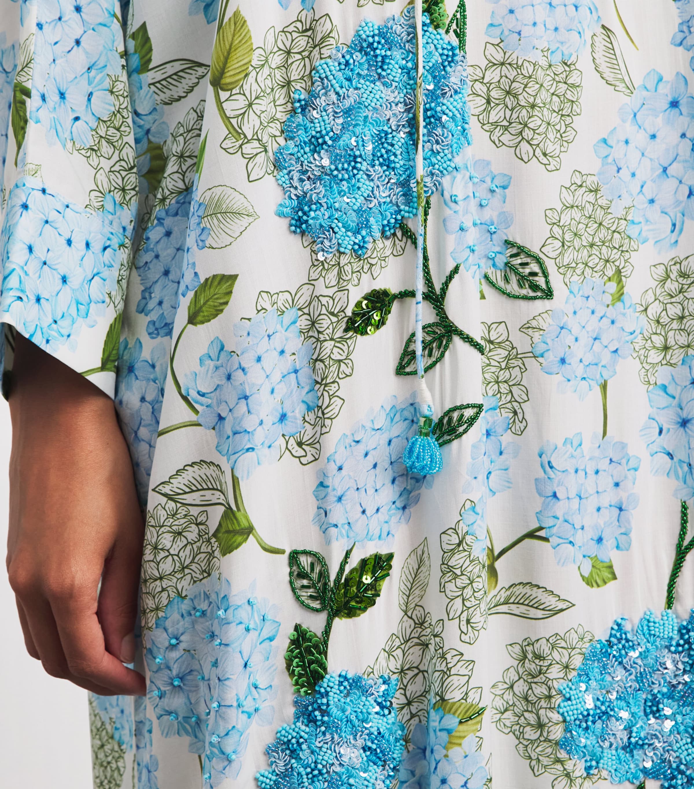 Verandah Multi Embellished Hydrangea Maxi Kaftan | Harrods AU