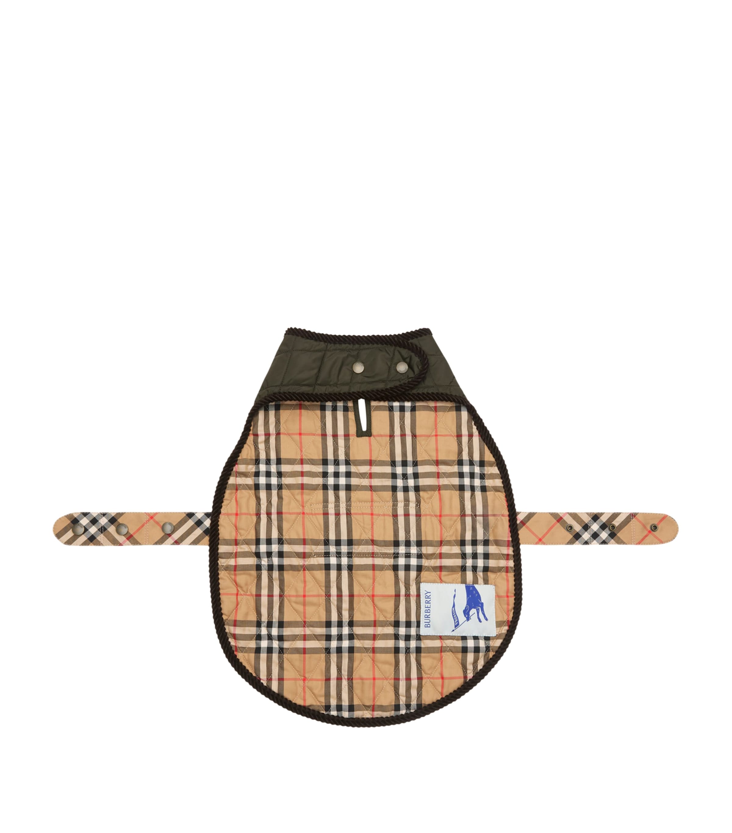 Burberry Green Quilted Nylon Check Dog Coat | Harrods CA