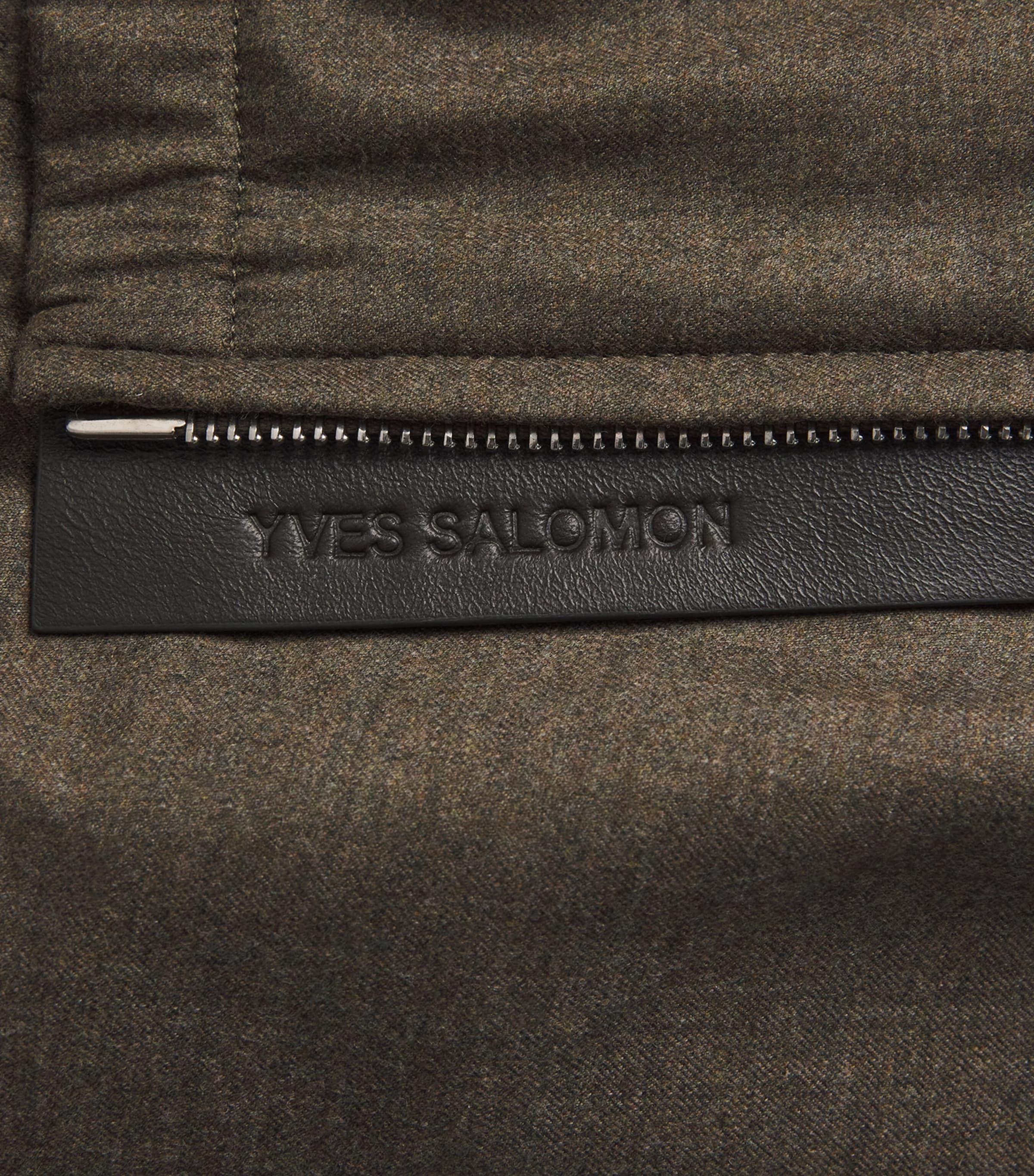 Yves Salomon Brown Down Wool-Silk Storm System Mink-Trim Jacket ...