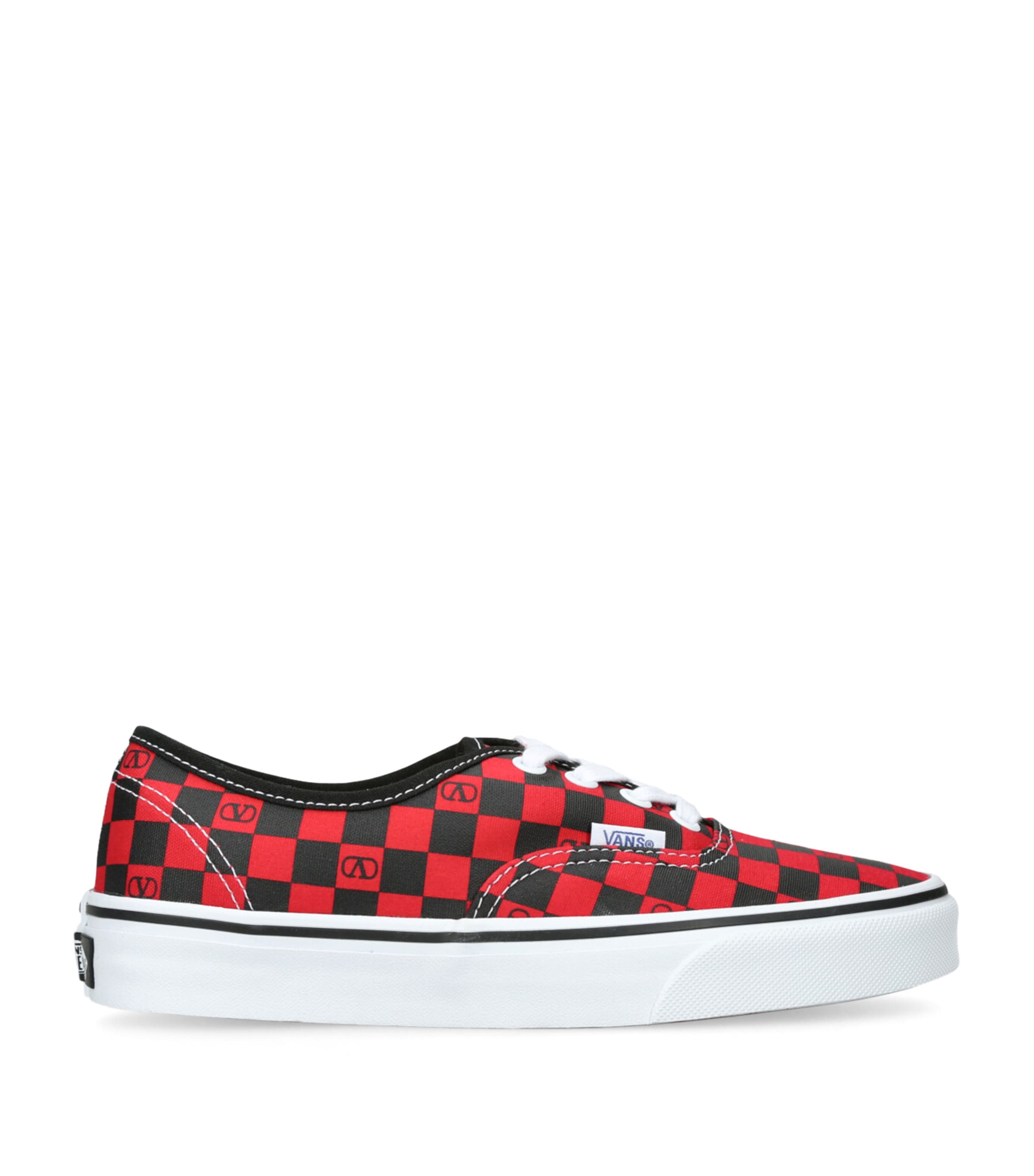 Valentino Garavani Red x Vans Canvas Checkerboard Sneakers | Harrods US