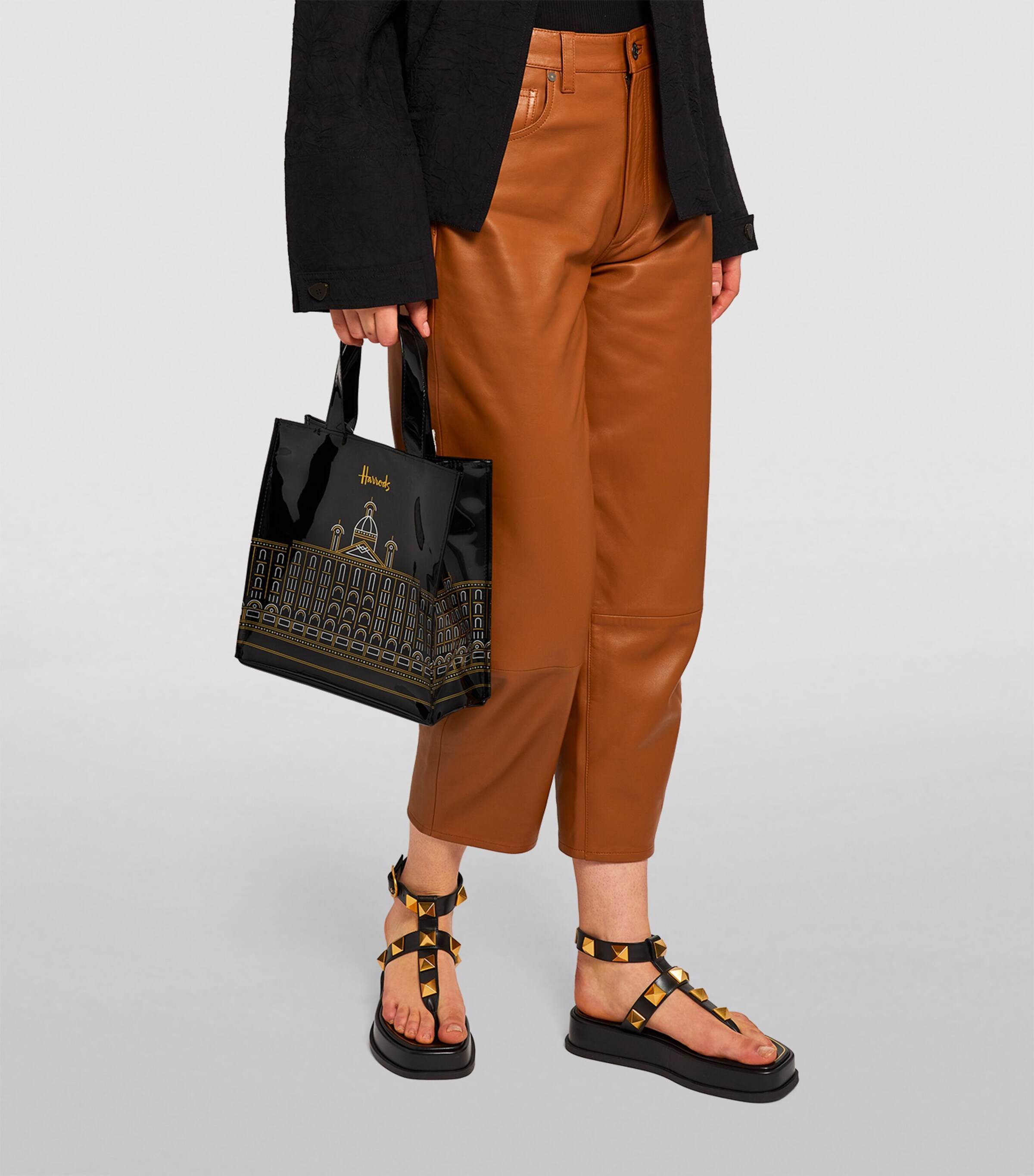 Harrods Black Small Harrods Outline Shopper Bag | Harrods HK