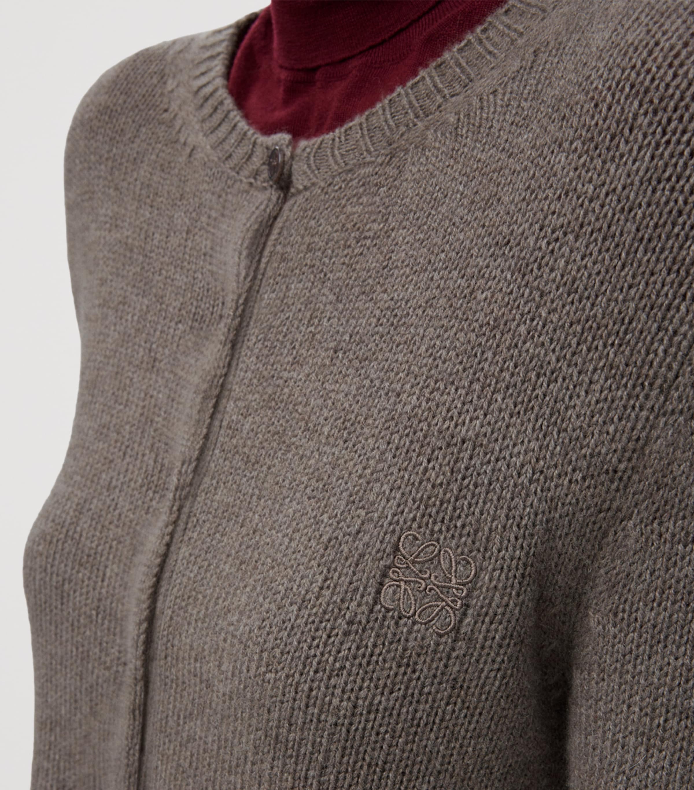 LOEWE Grey Cashmere Anagram Cardigan | Harrods IN