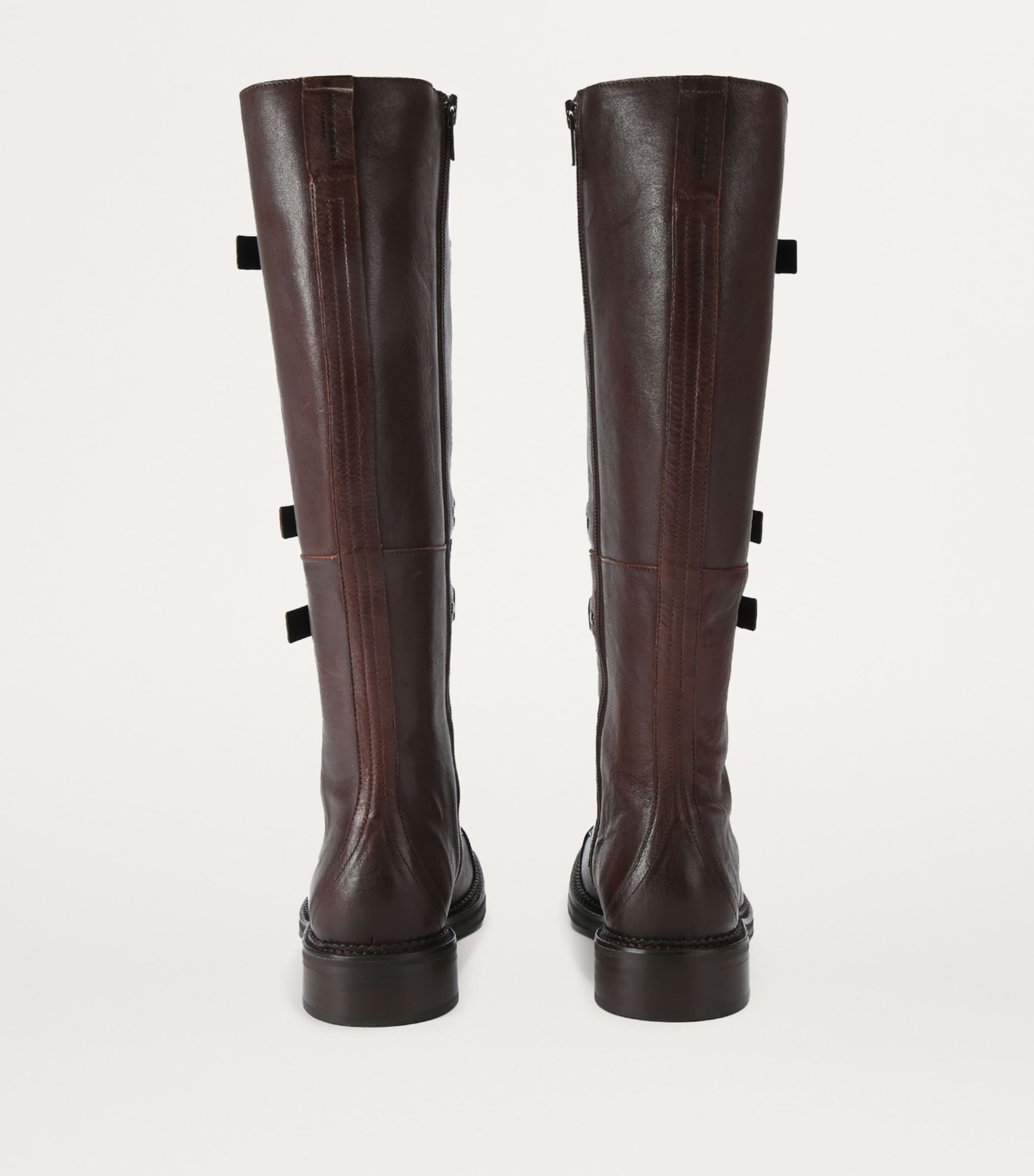 Kurt Geiger London Brown Leather Monument Strap Knee-High Boots ...