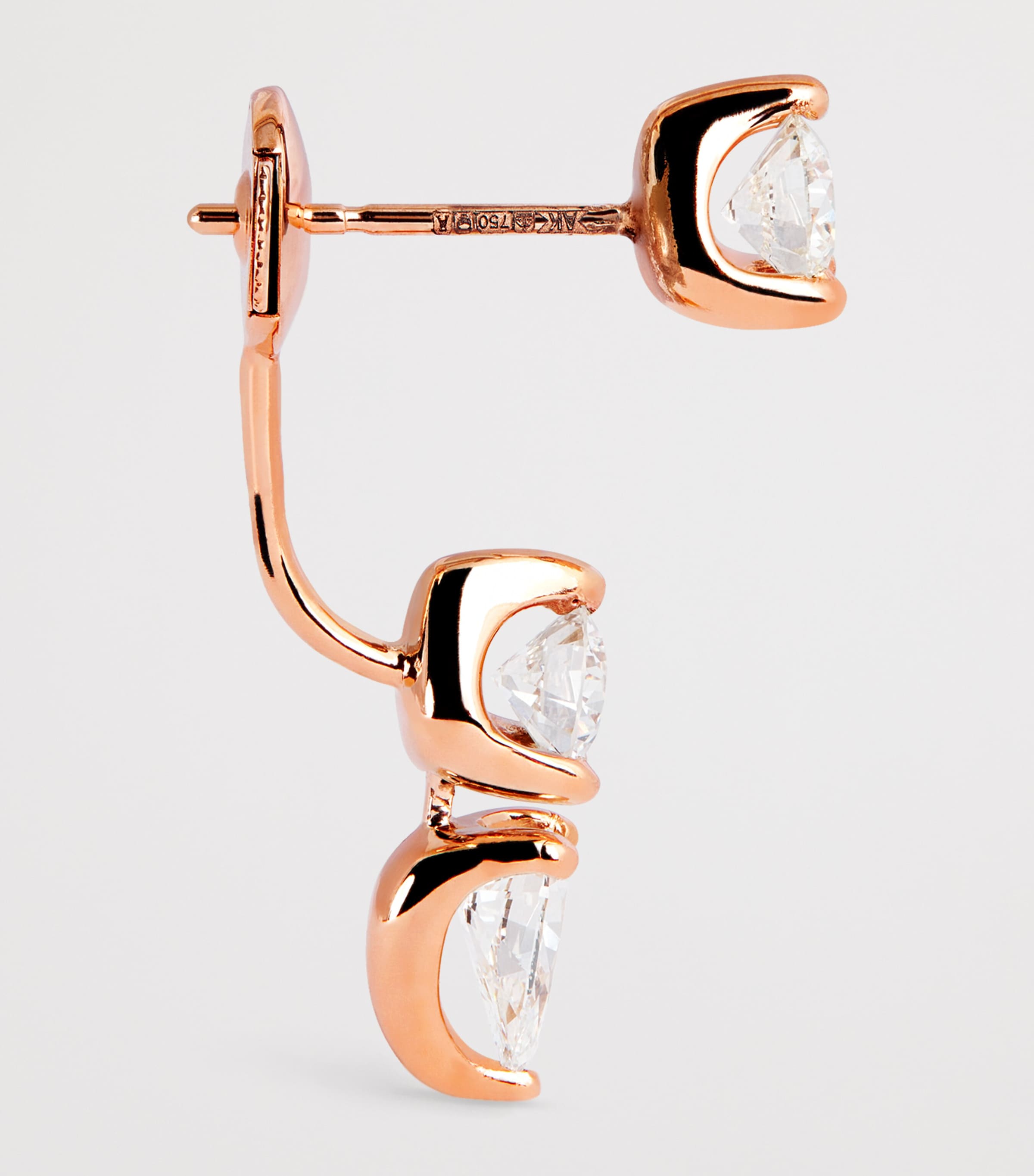 Anita Ko Rose Gold and Diamond Orbit Single Earring | Harrods UK