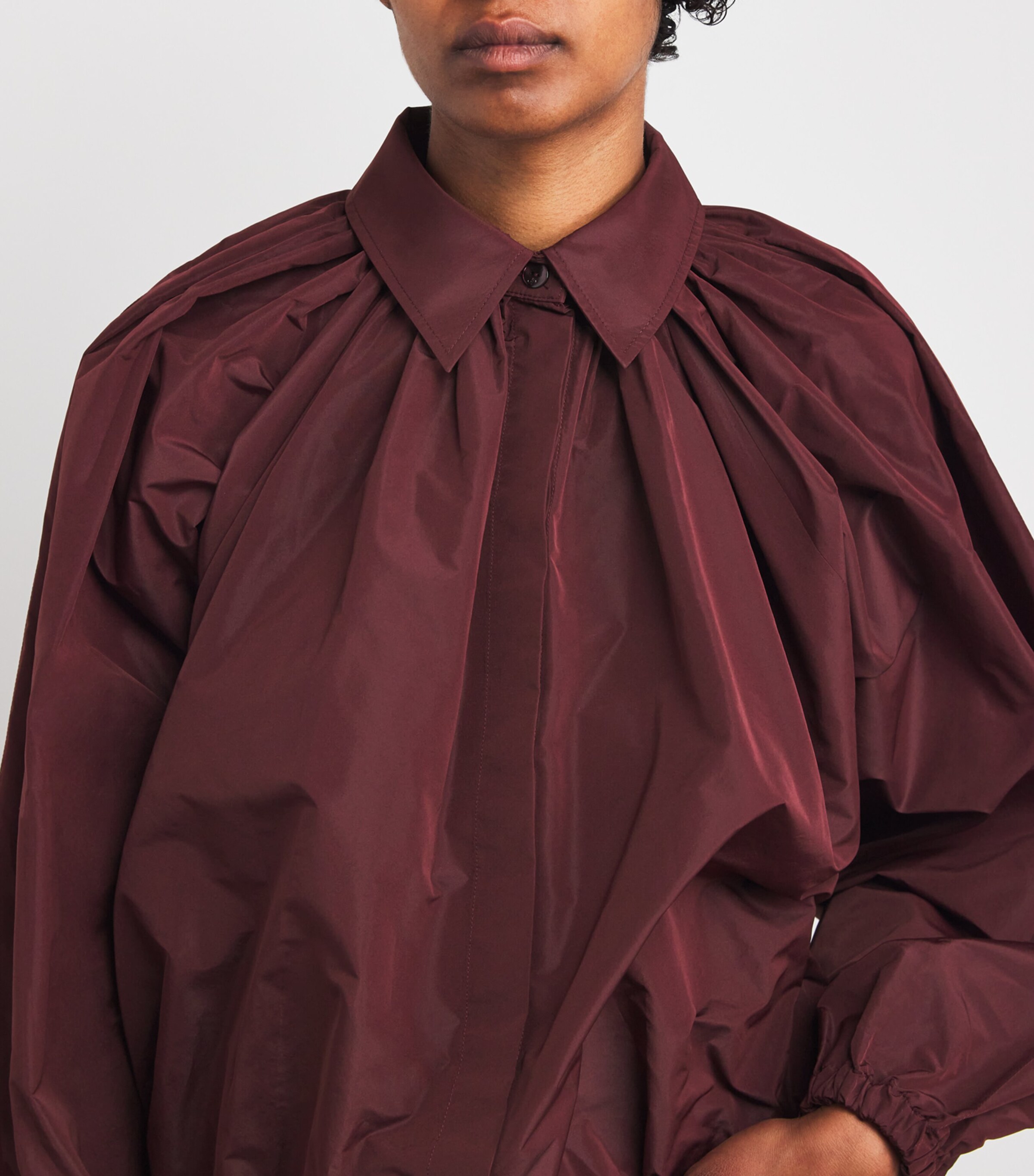 Patou Burgundy Volume Bubble Blouse | Harrods DE
