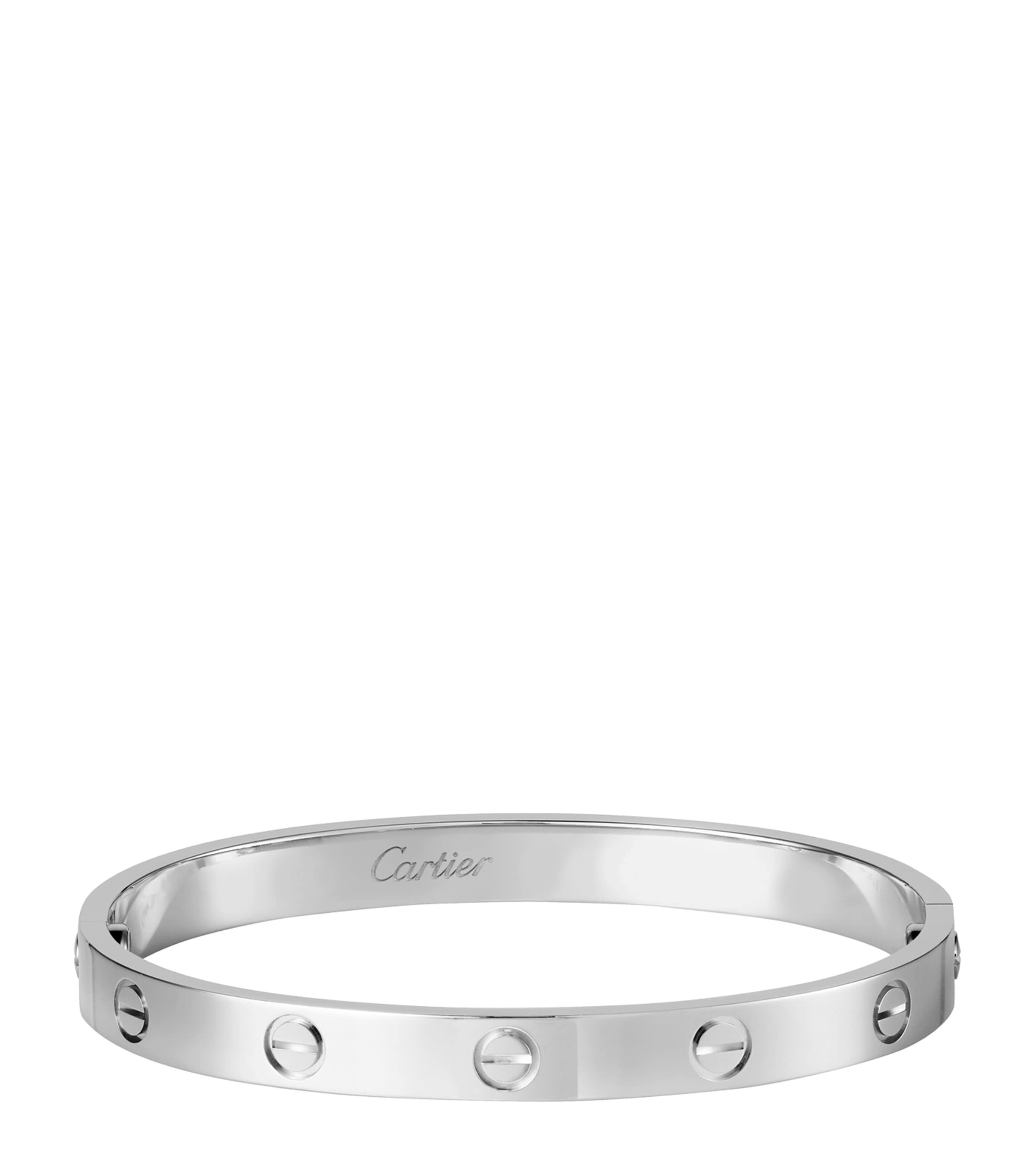 Cartier LOVE Classic White Gold Bracelet | Harrods UK
