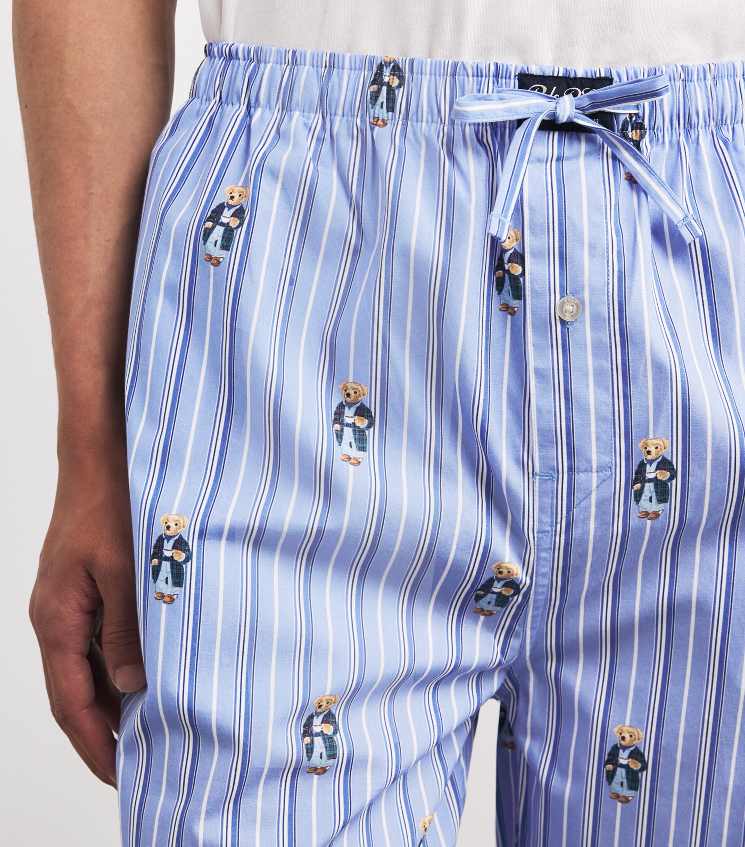 Polo Ralph Lauren Blue Cotton Polo Bear Pyjama Bottoms | Harrods UK