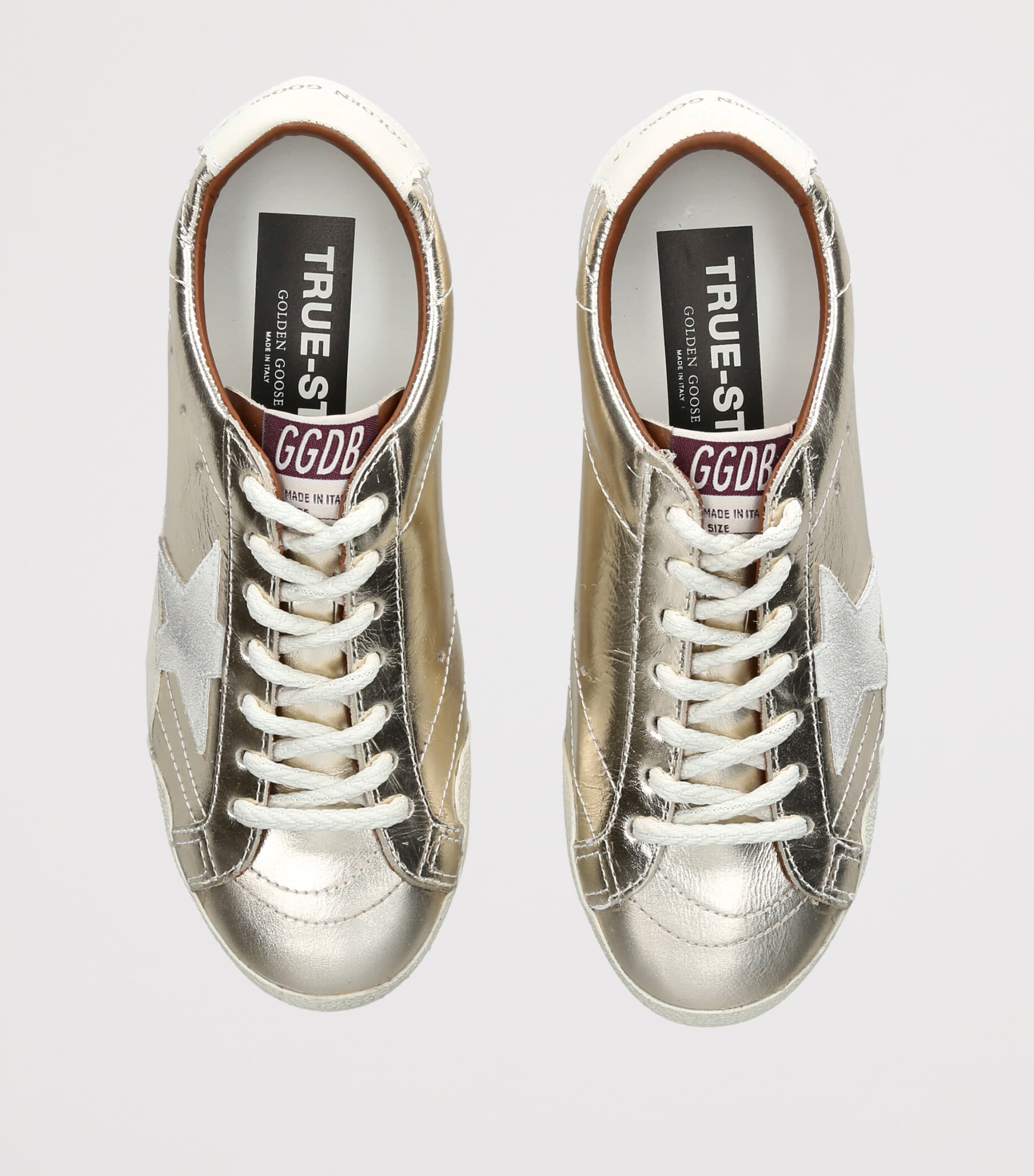 Golden Goose Gold Metallic Leather True Star Sneakers | Harrods CA