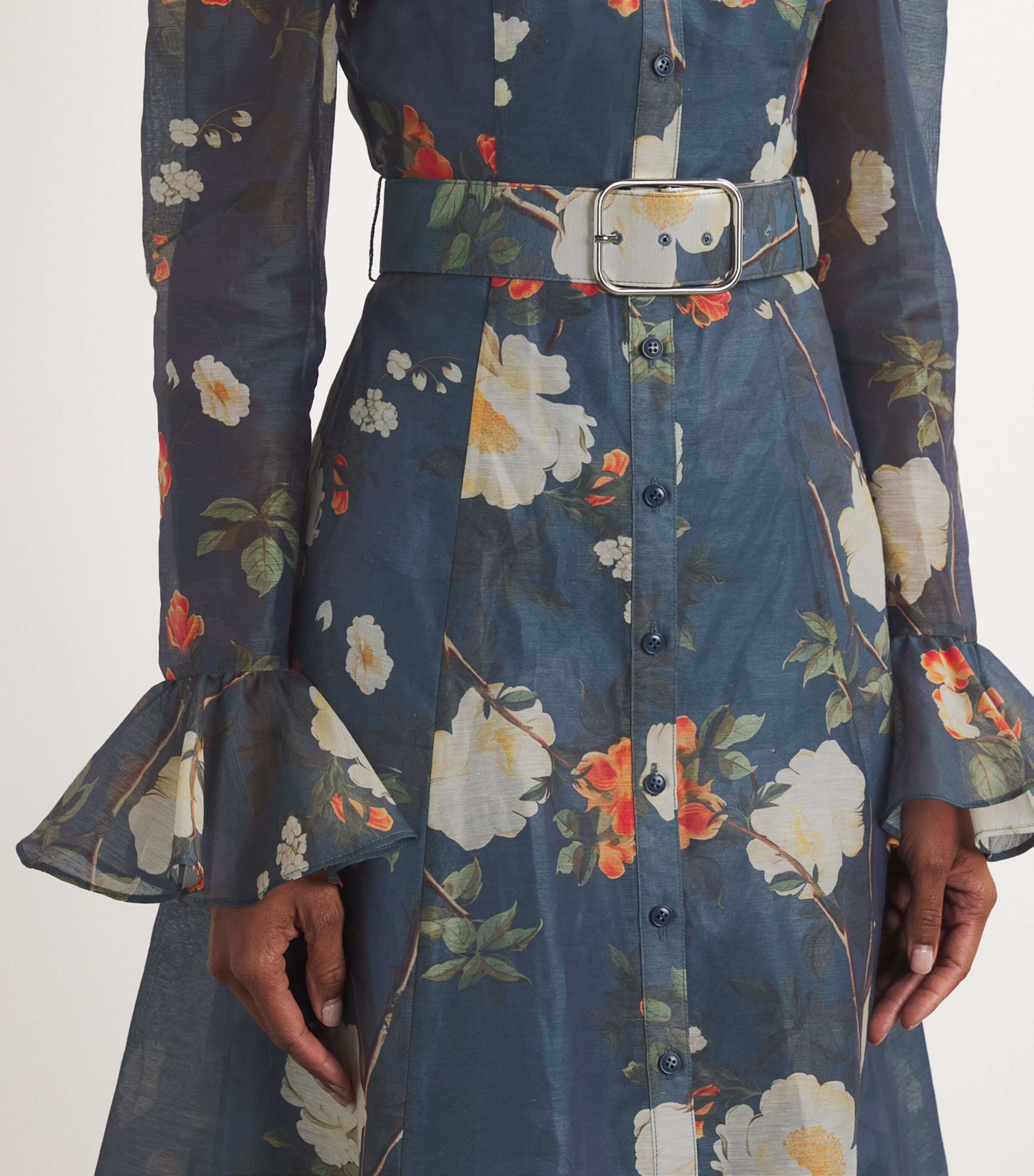 LEO LIN Multi Pear Blossom Katrina Midi Dress | Harrods AU