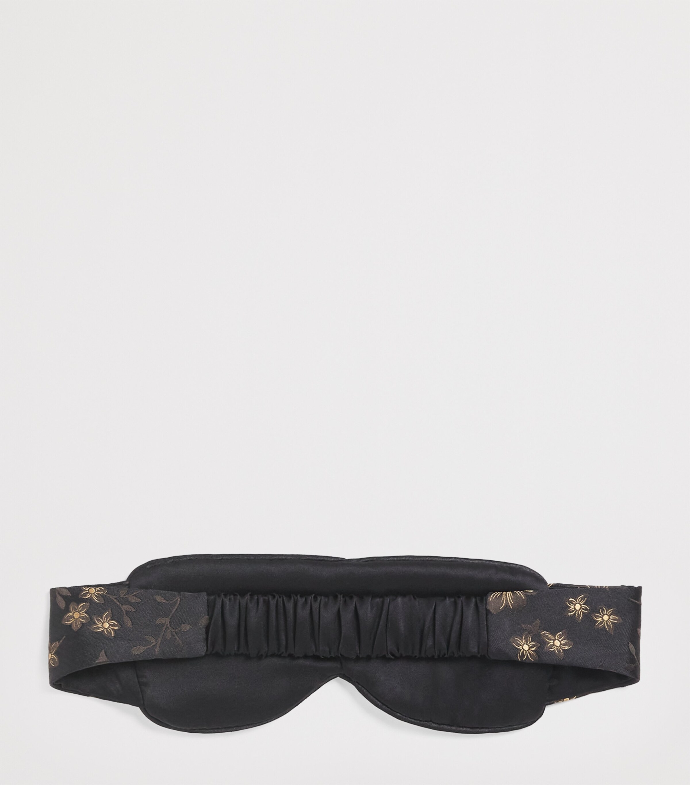 Daniel Hanson Black Silk Night Floral Eye Mask | Harrods US