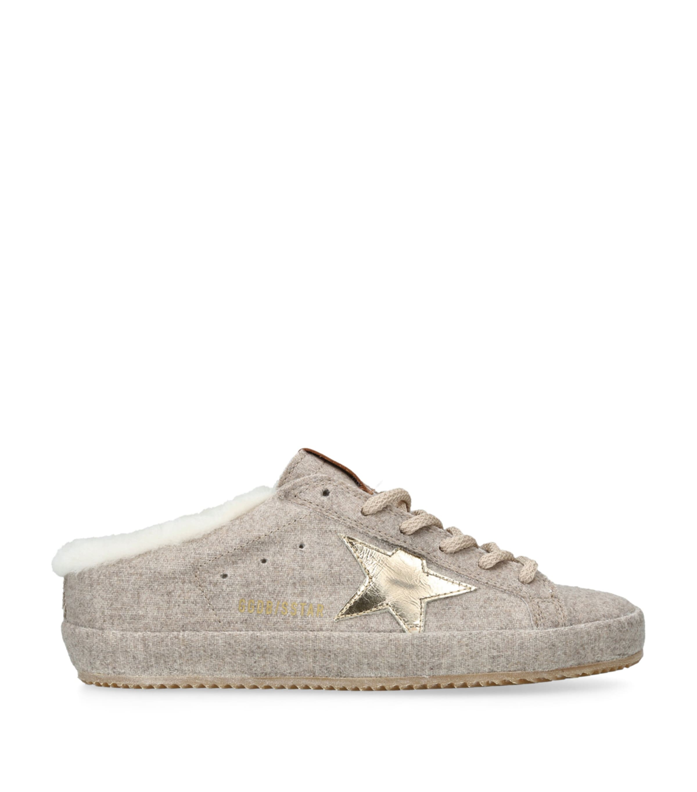 Golden Goose Beige Wool-Blend Super-Star Sabot Sneakers | Harrods UK