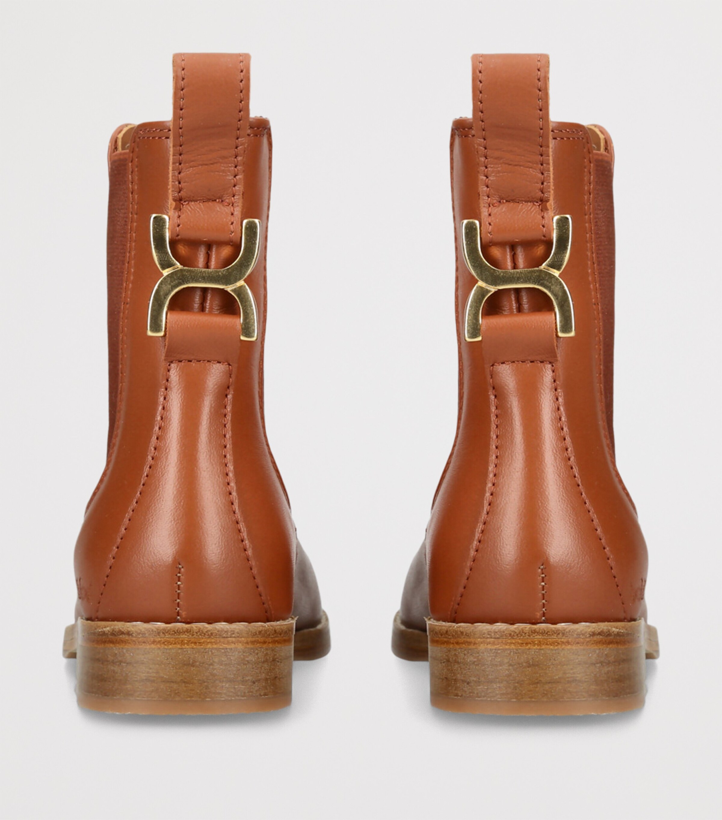 Chloé Kids Brown Leather Monogram Chelsea Boots | Harrods HK