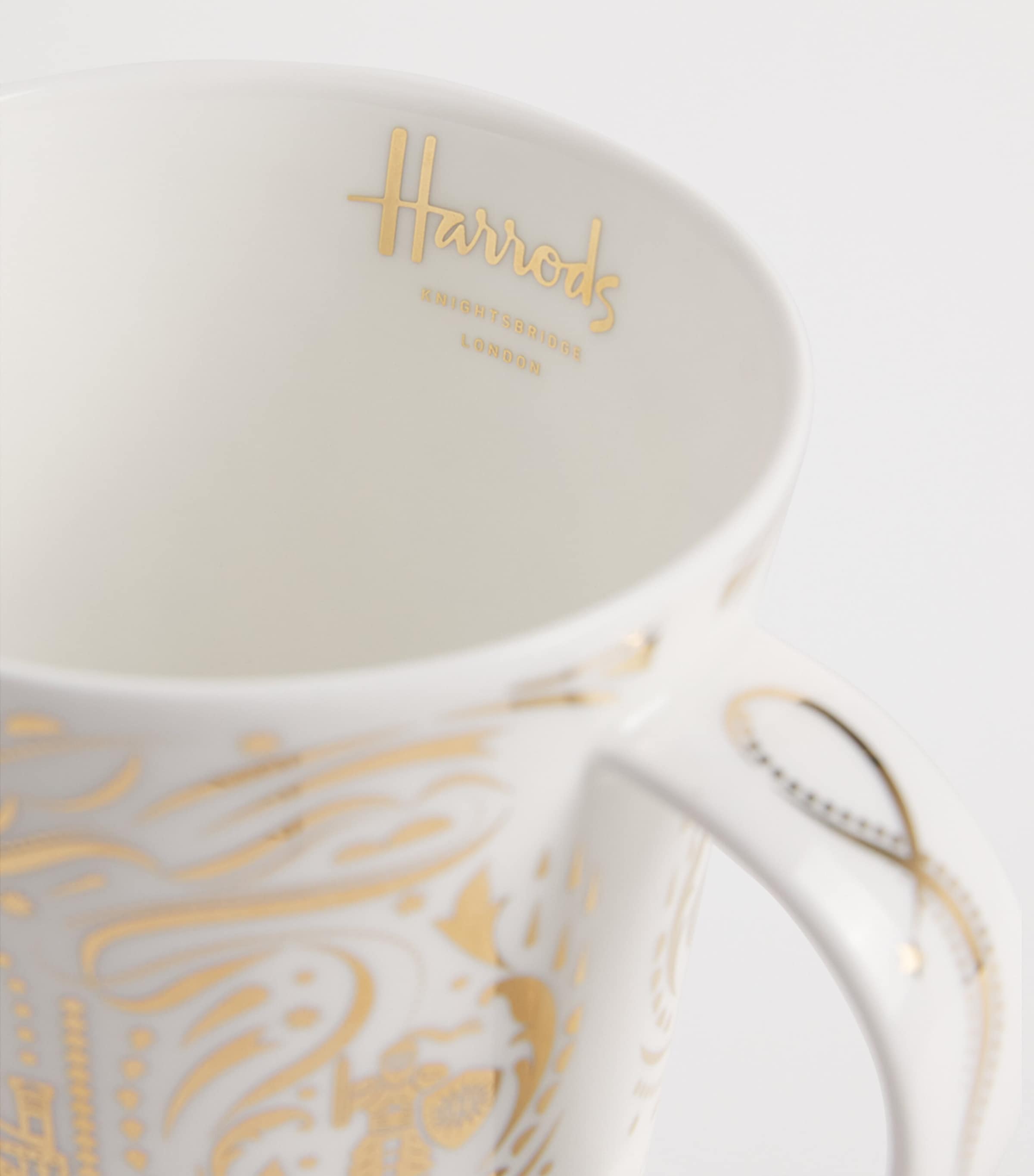 Harrods Bone China Knights of Brompton Mug | Harrods SE