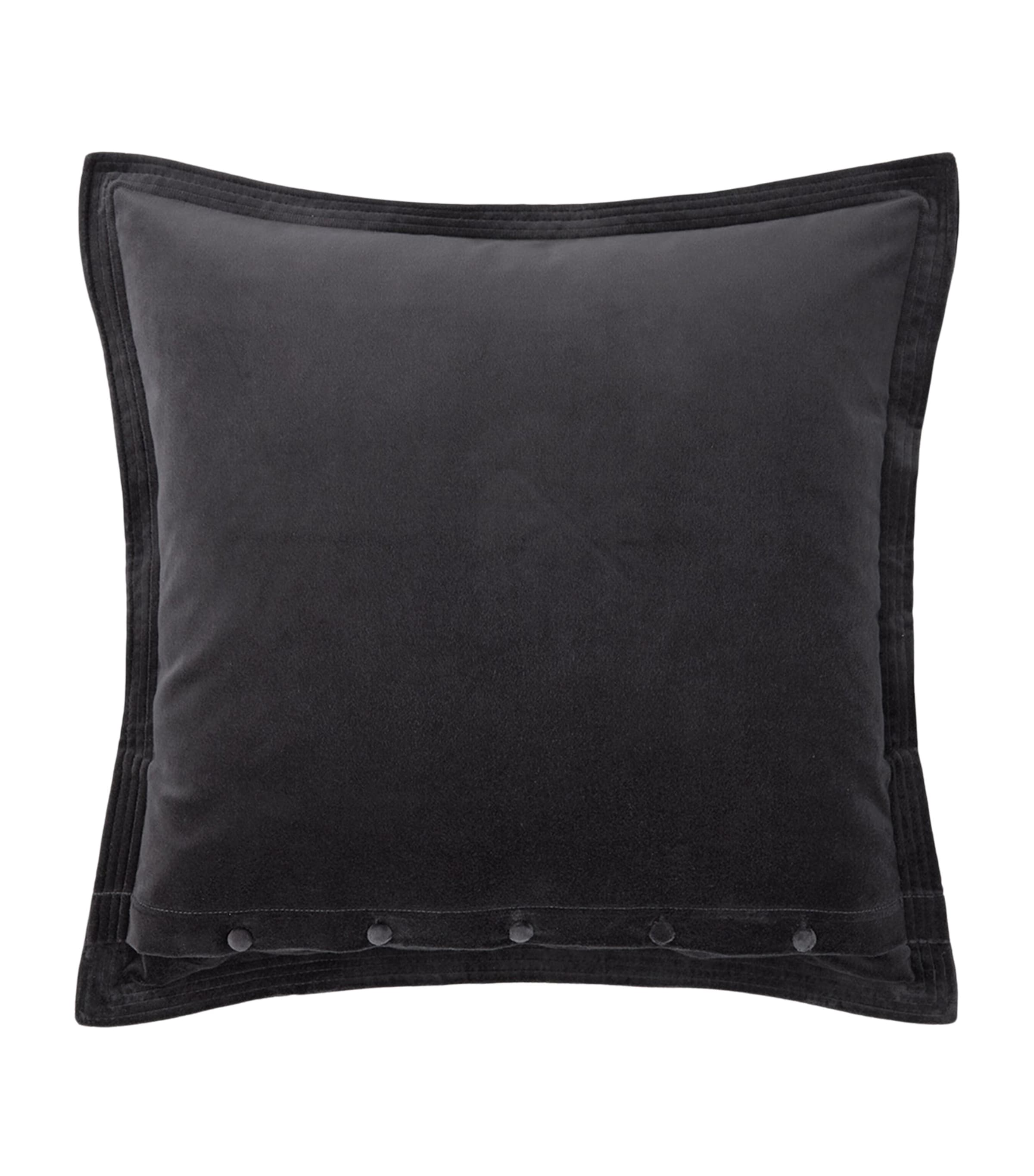 Ralph Lauren Home Velvet Monogram-Embroidered Cushion (50cm x 50cm ...
