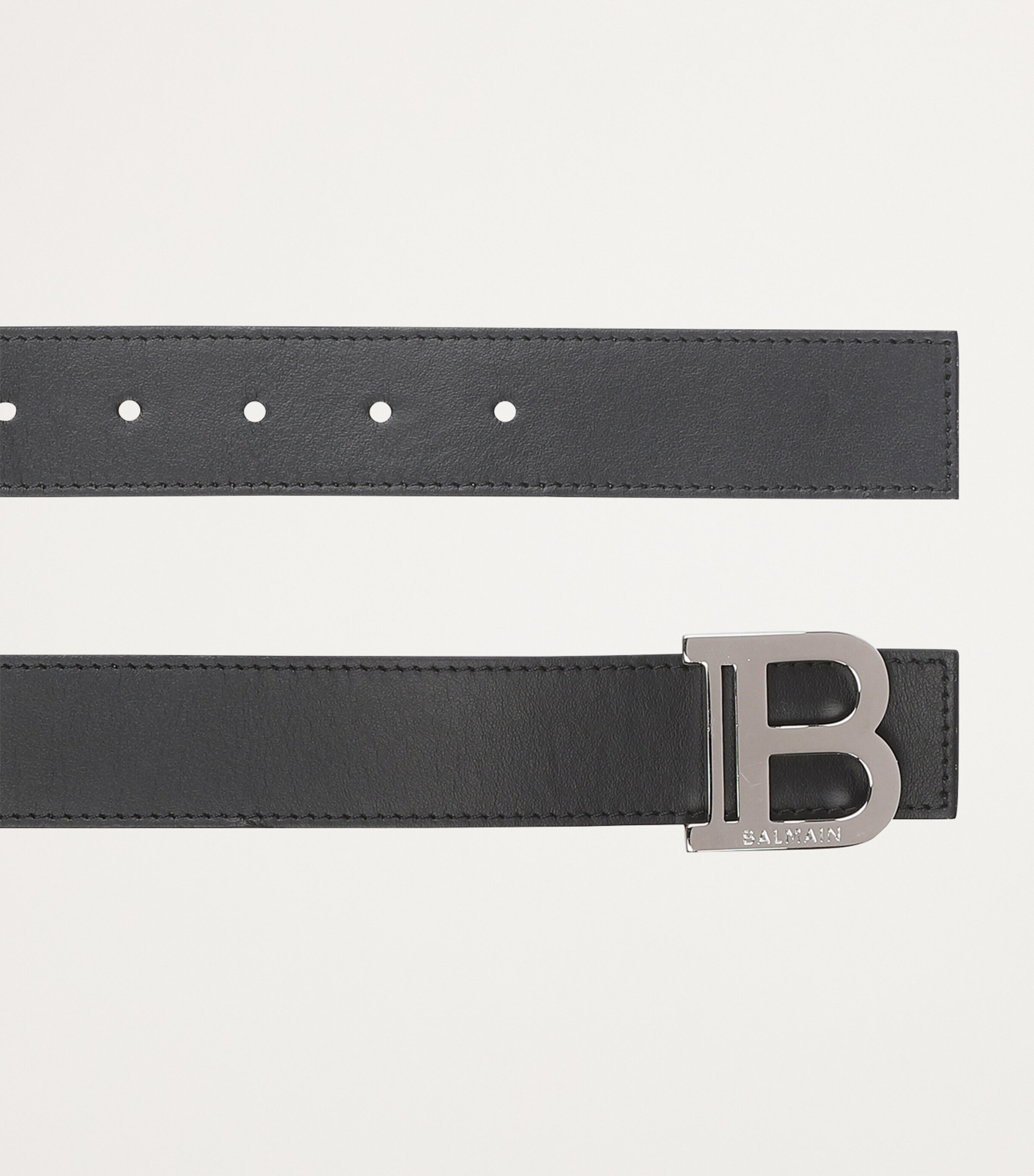 Balmain Black Leather B Logo Belt | Harrods UK