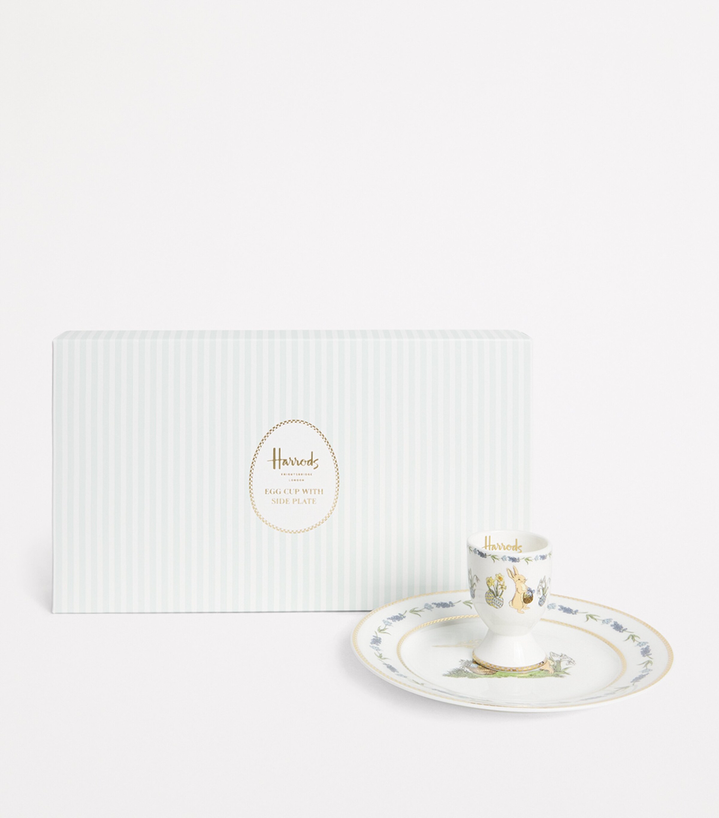 Harrods Porcelain Rabbit Egg Cup and Side Plate | Harrods US