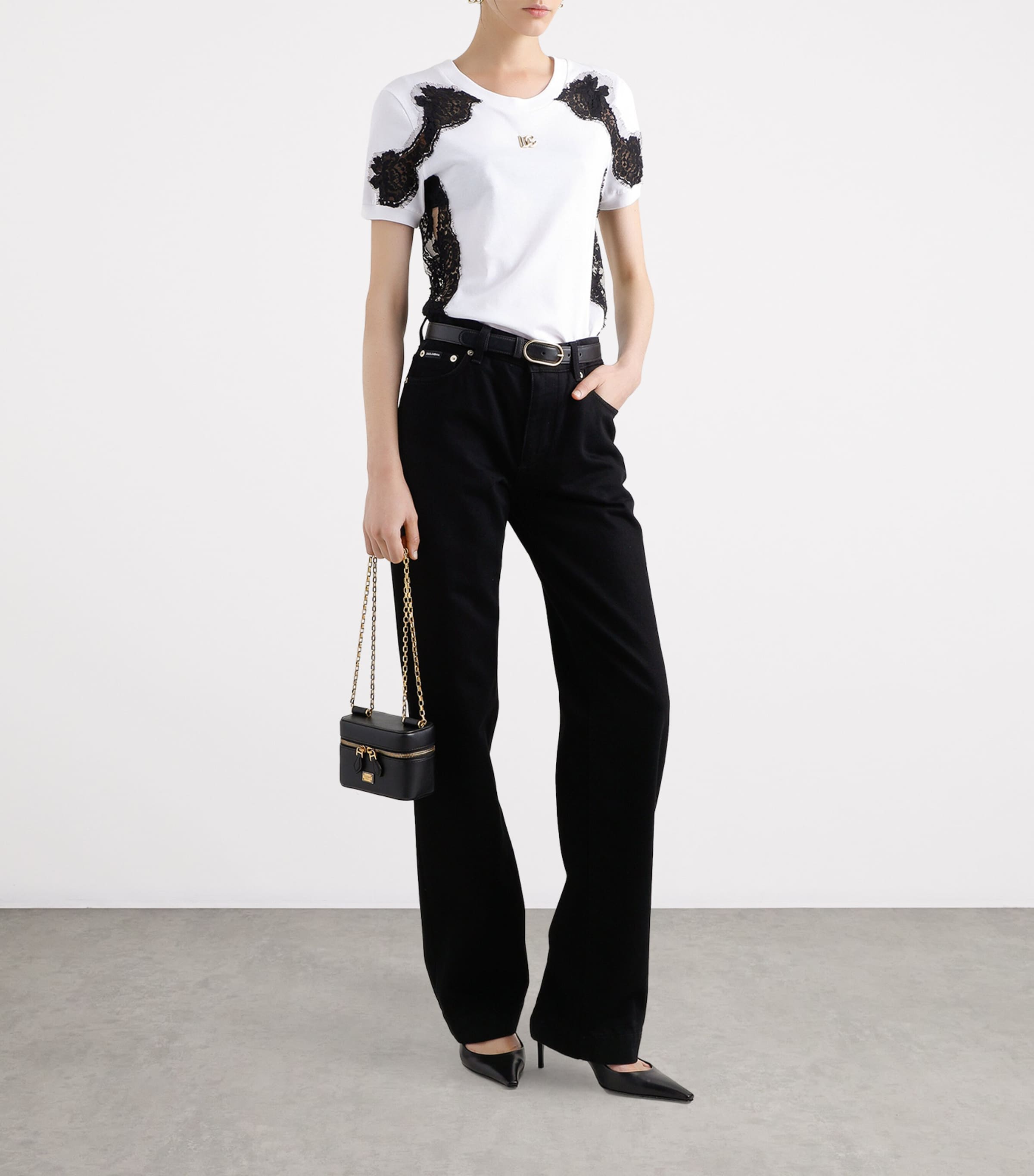 Dolce&Gabbana Multi Logo Plaque Straight Jeans | Harrods HK