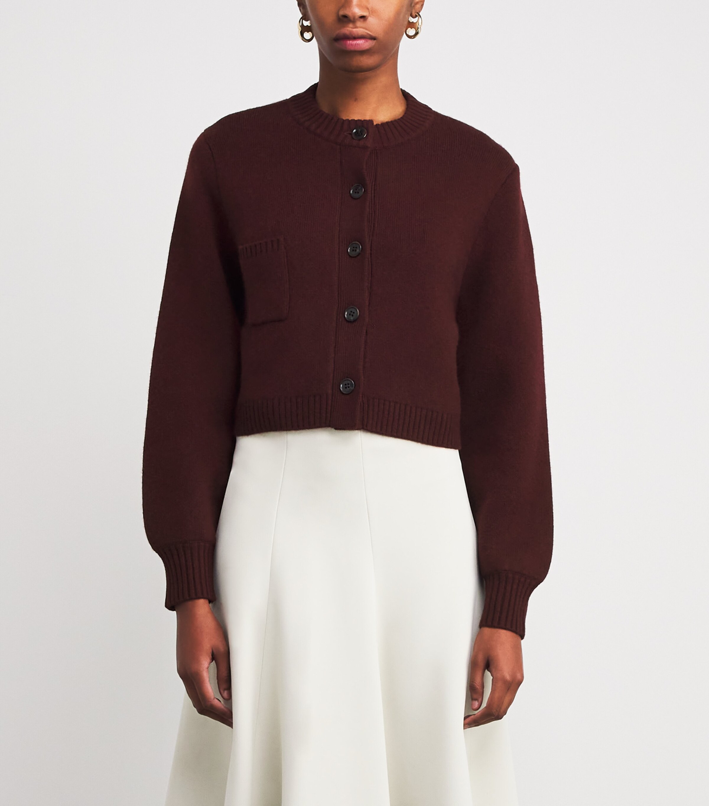 Almada Label Burgundy Wool-Cashmere Zozo Cardigan | Harrods HK
