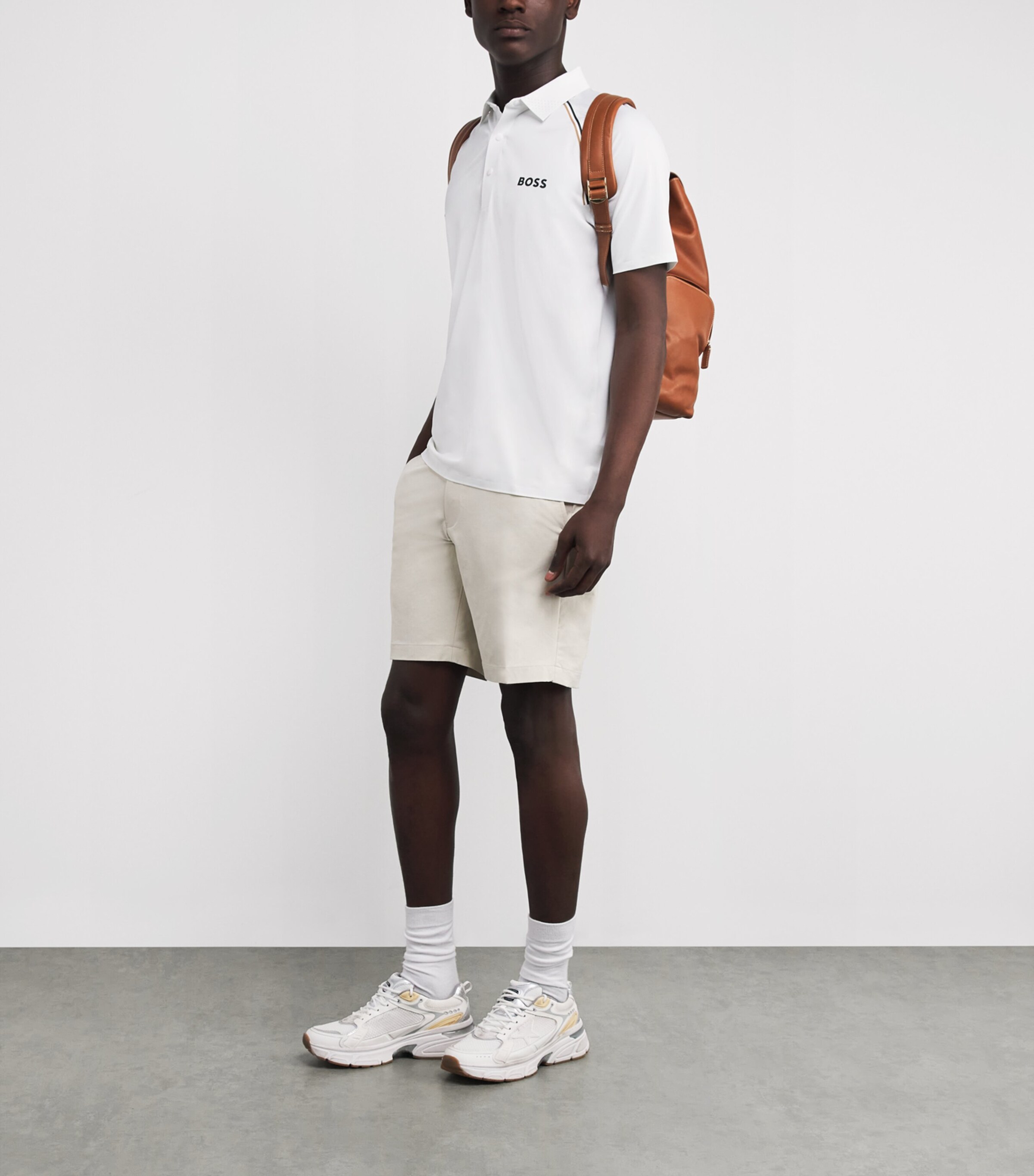 BOSS White Active Slim Polo Shirt | Harrods HK