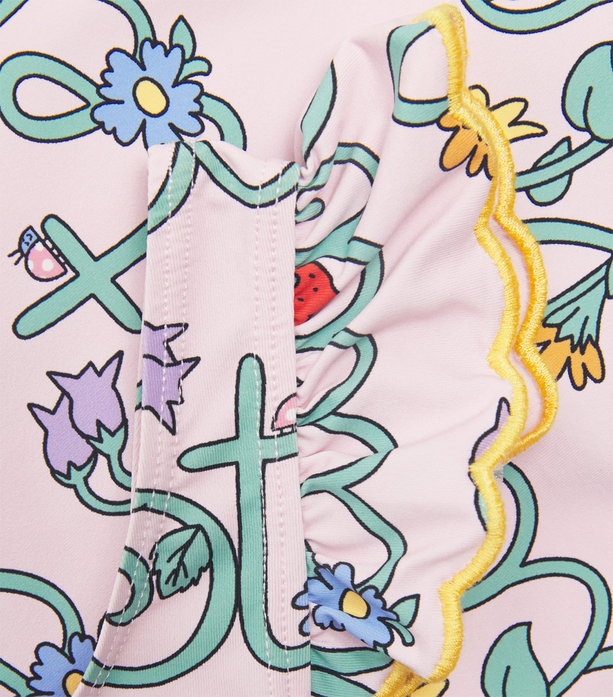 Stella McCartney Kids Pink Logo Swimsuit (3-12 Years) | Harrods UK