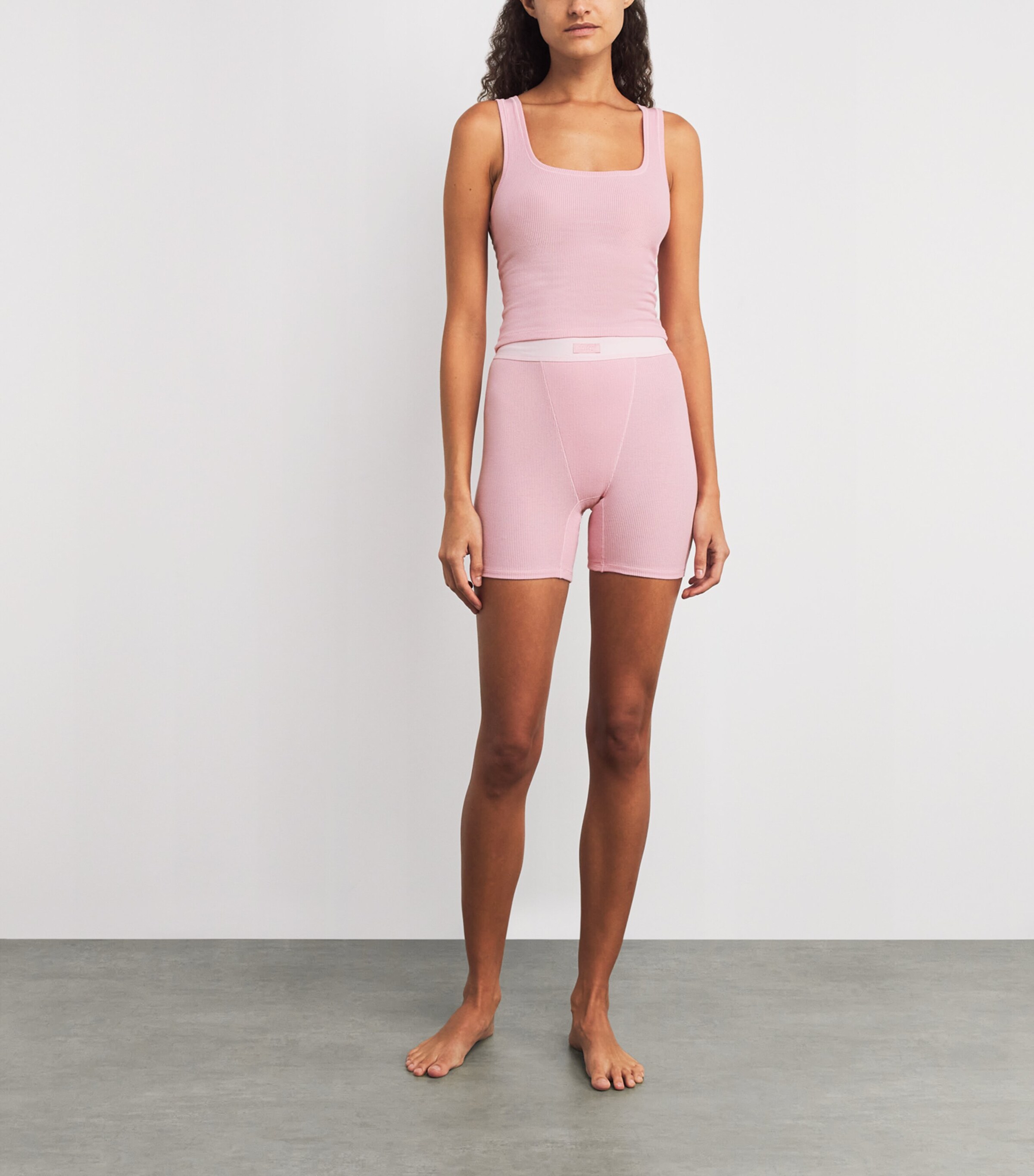 Skims Multi Stretch-Cotton Ribbed Tank Tops (Pack of 3) | Harrods NZ