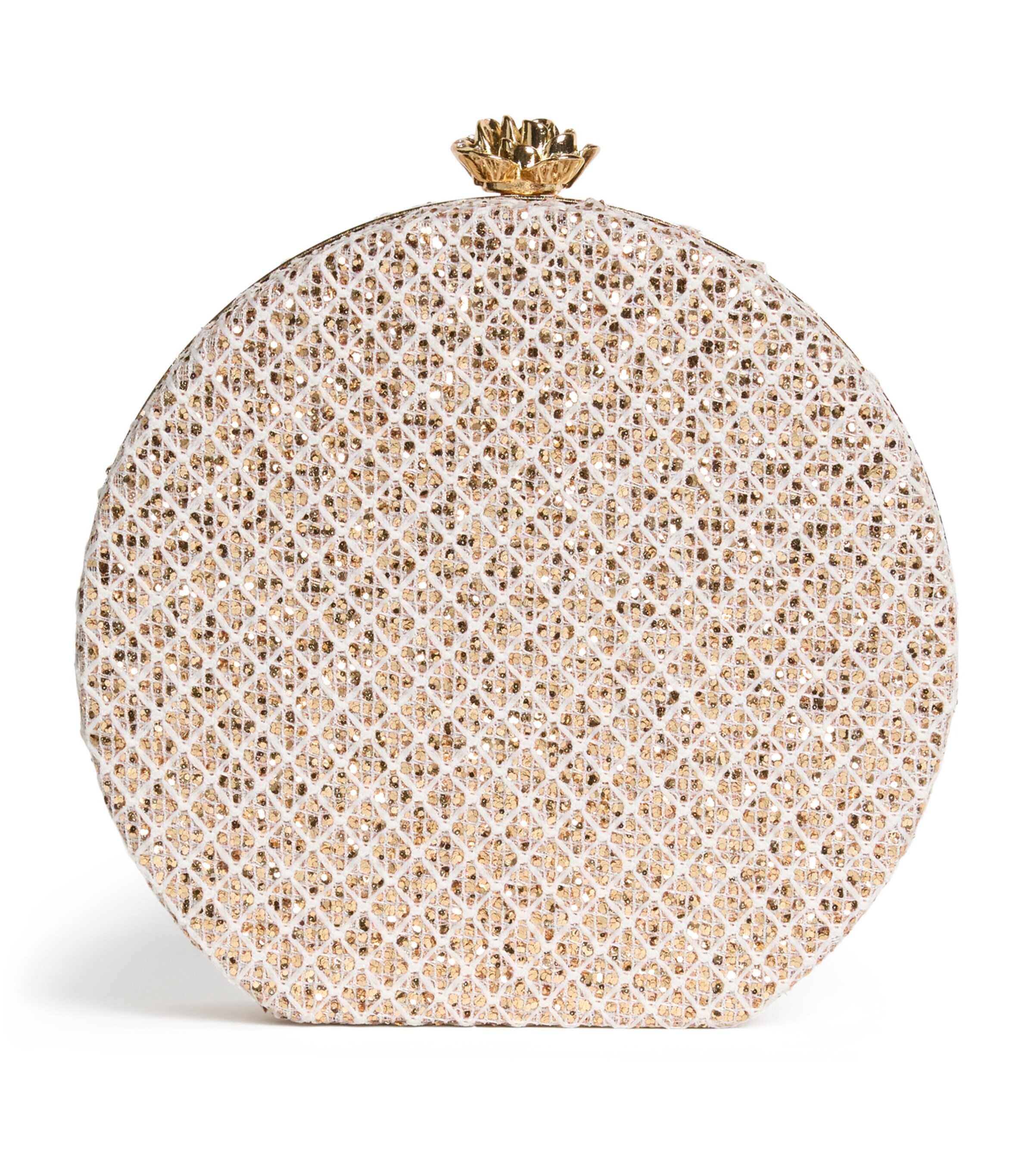 David Charles Gold Sequinned Diamond Round Bag | Harrods IN