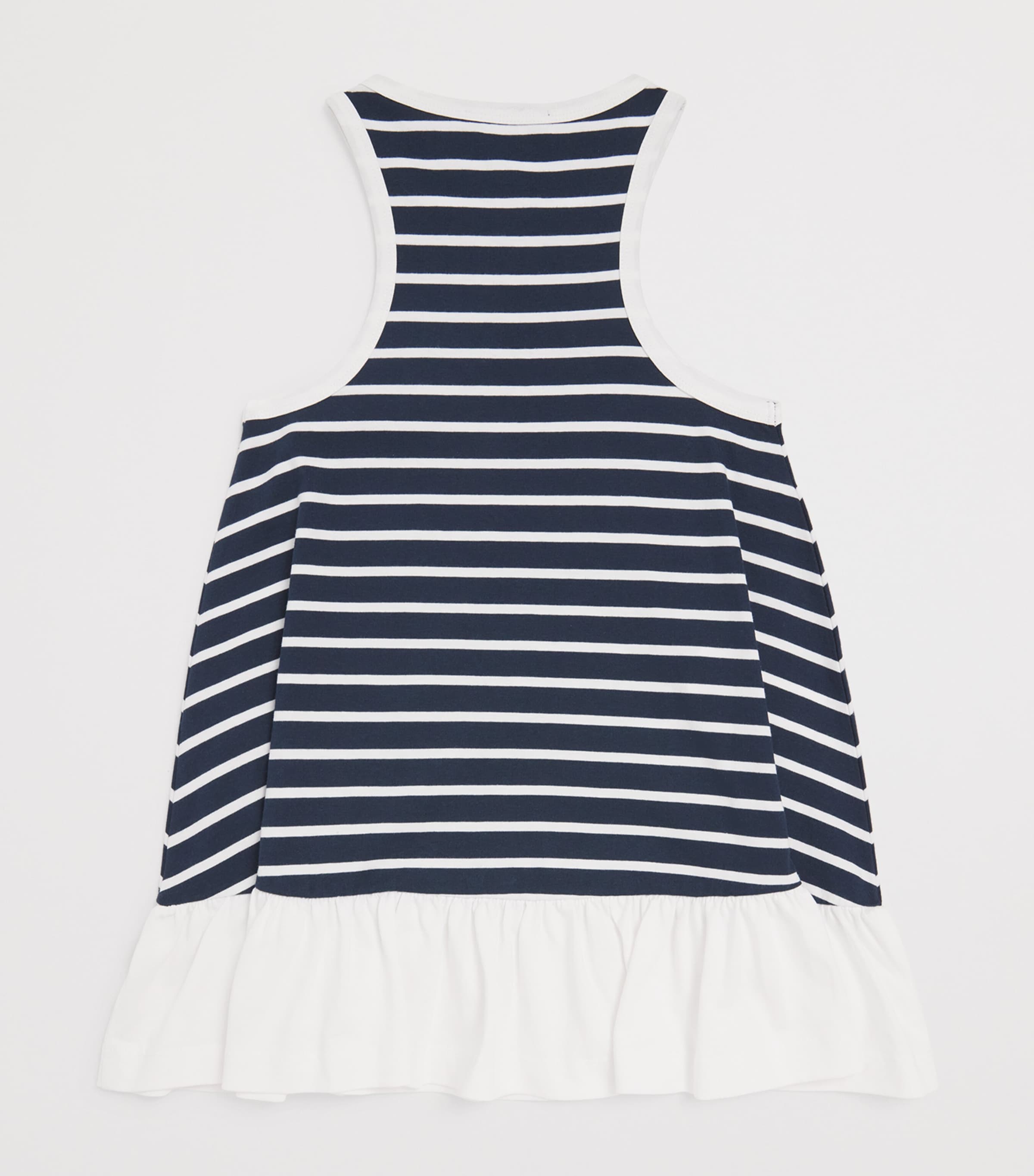 Balmain Kids Navy Cotton Stripe Logo Dress (6-14 Years) | Harrods HK