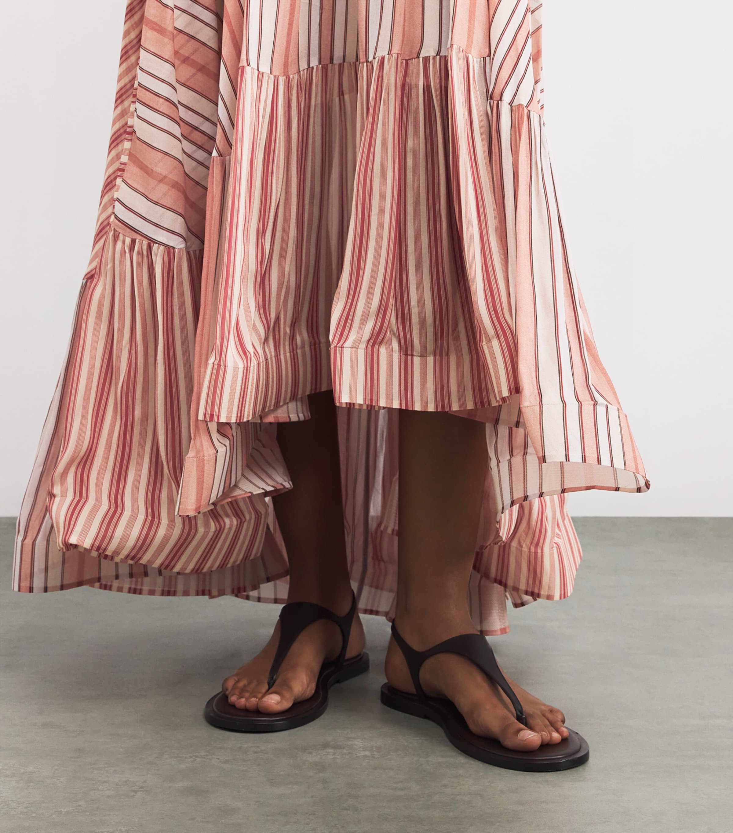 Zimmermann Red Rebellion Bohemian Stripe Midi Skirt | Harrods UK