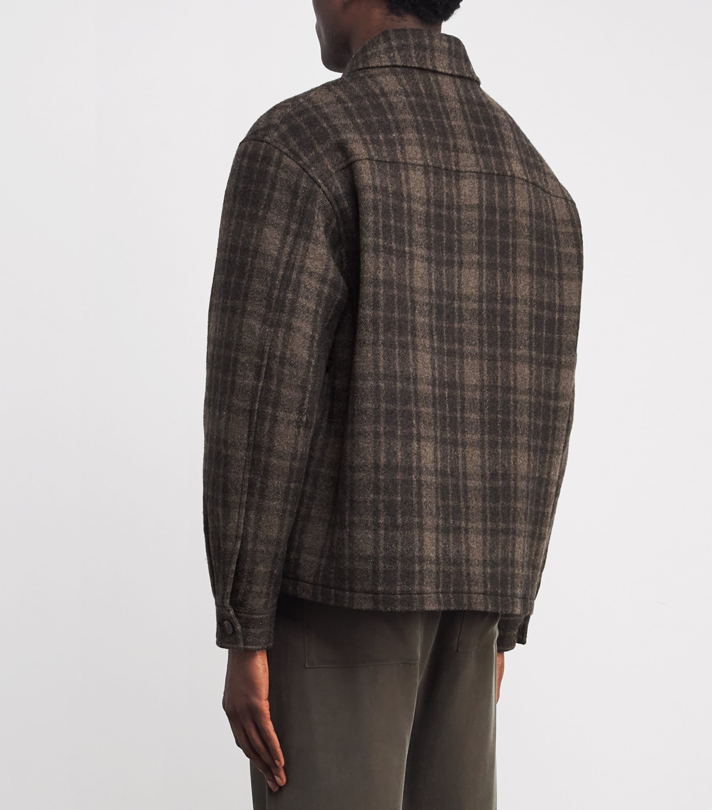 FRAME Brown Virgin Wool Tweed Jacket | Harrods CA