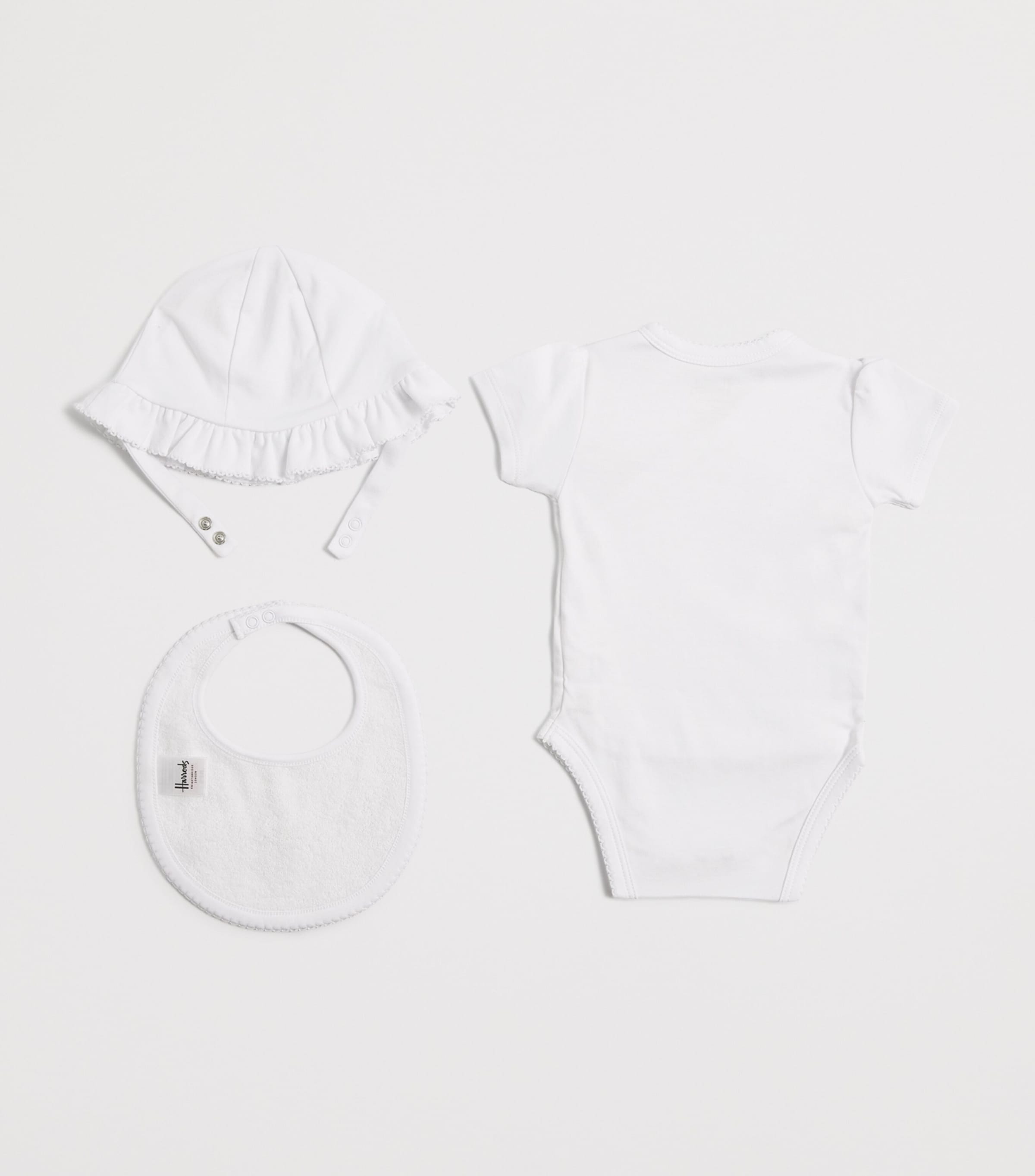 Harrods White Pima Cotton Embroidered Rose Baby Gift Set | Harrods US