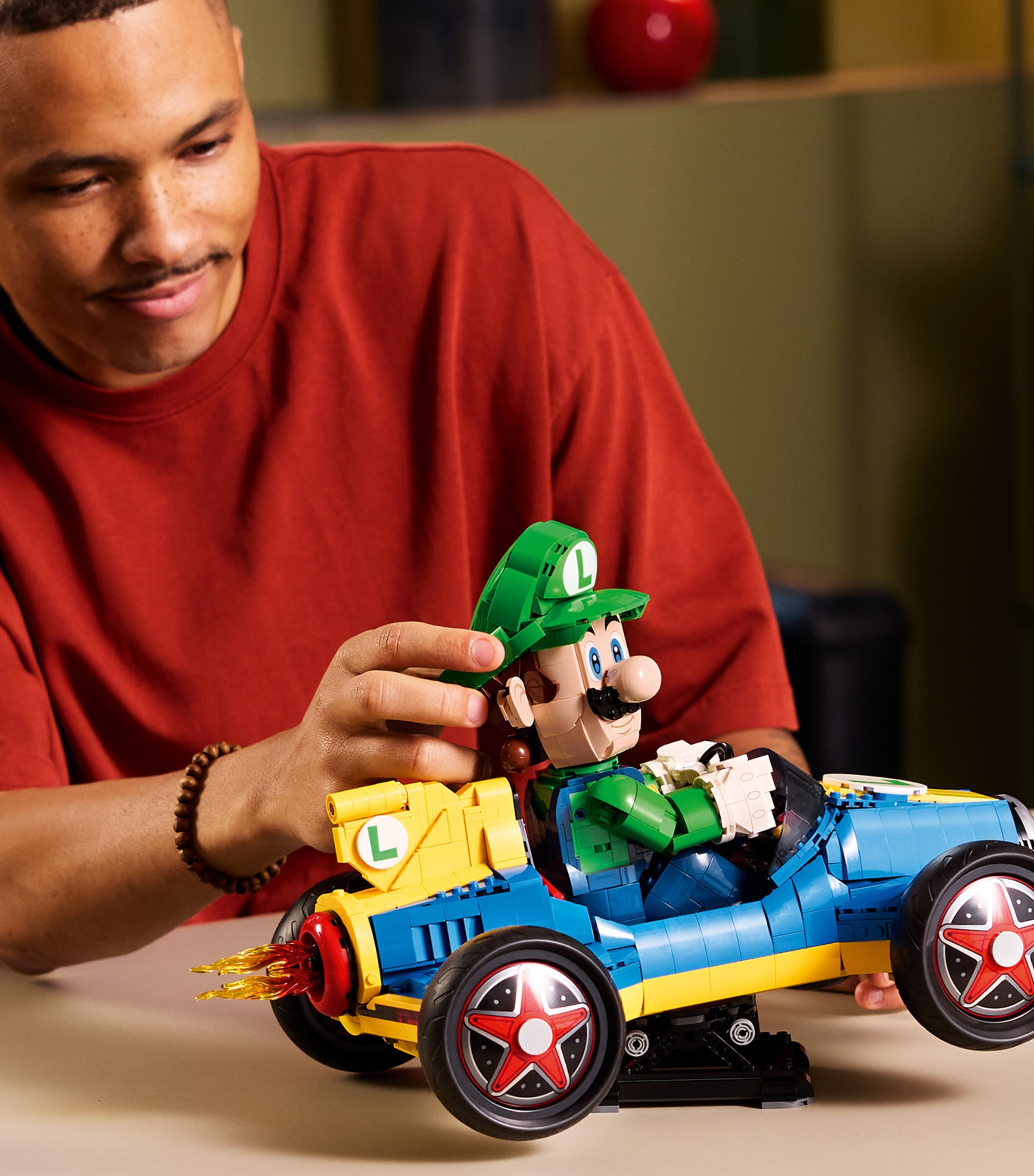 Lego LEGO Super Mario: Mario Kart – Luigi & Mach 8 72050 | Harrods UK