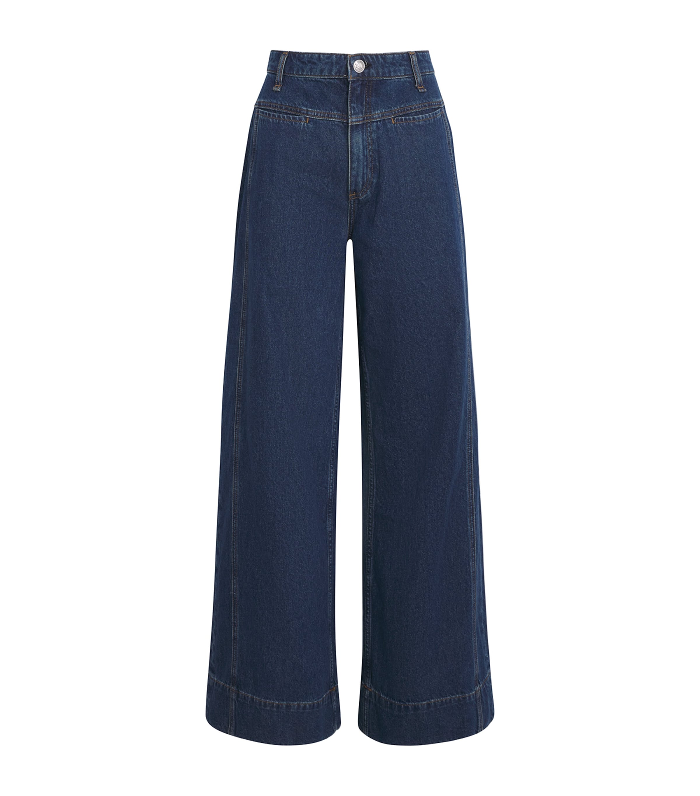 Rag & Bone Blue Selah Wide-Leg Jeans | Harrods US