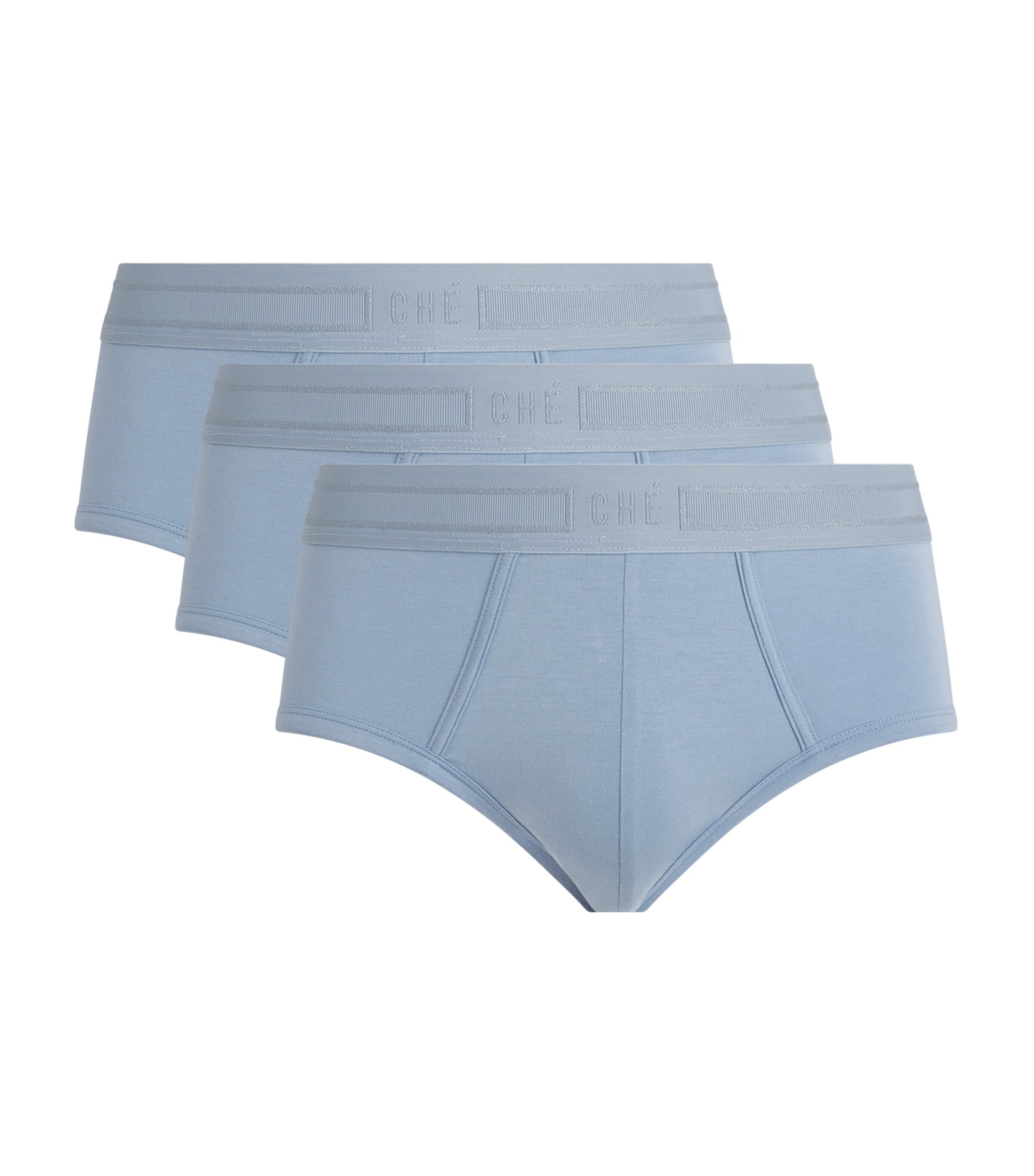 CHÉ Studios Blue Logo-Waist Briefs (Pack of 3) | Harrods HK
