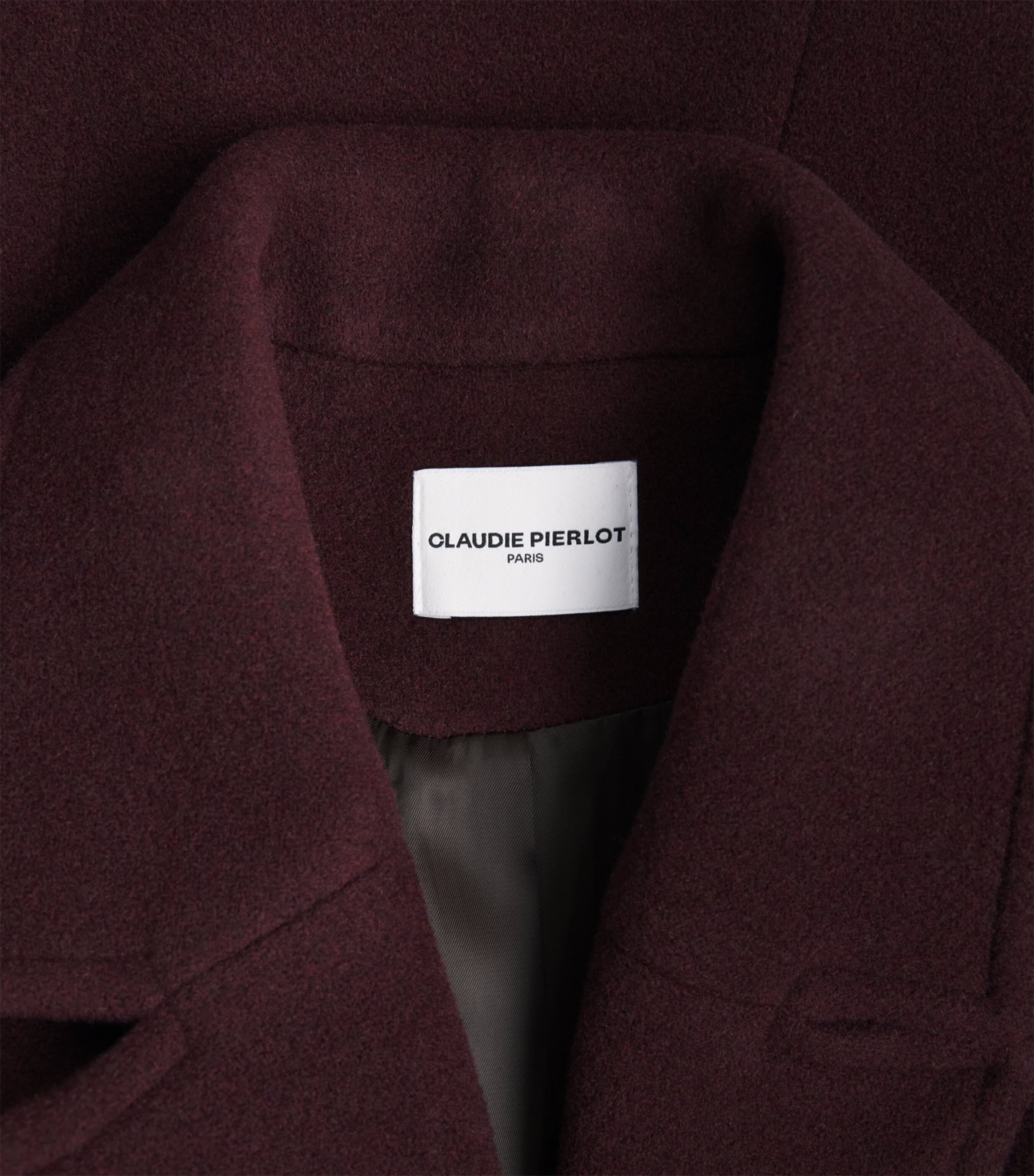 Claudie Pierlot Red Wool-Cotton Belted Trench Coat | Harrods CA