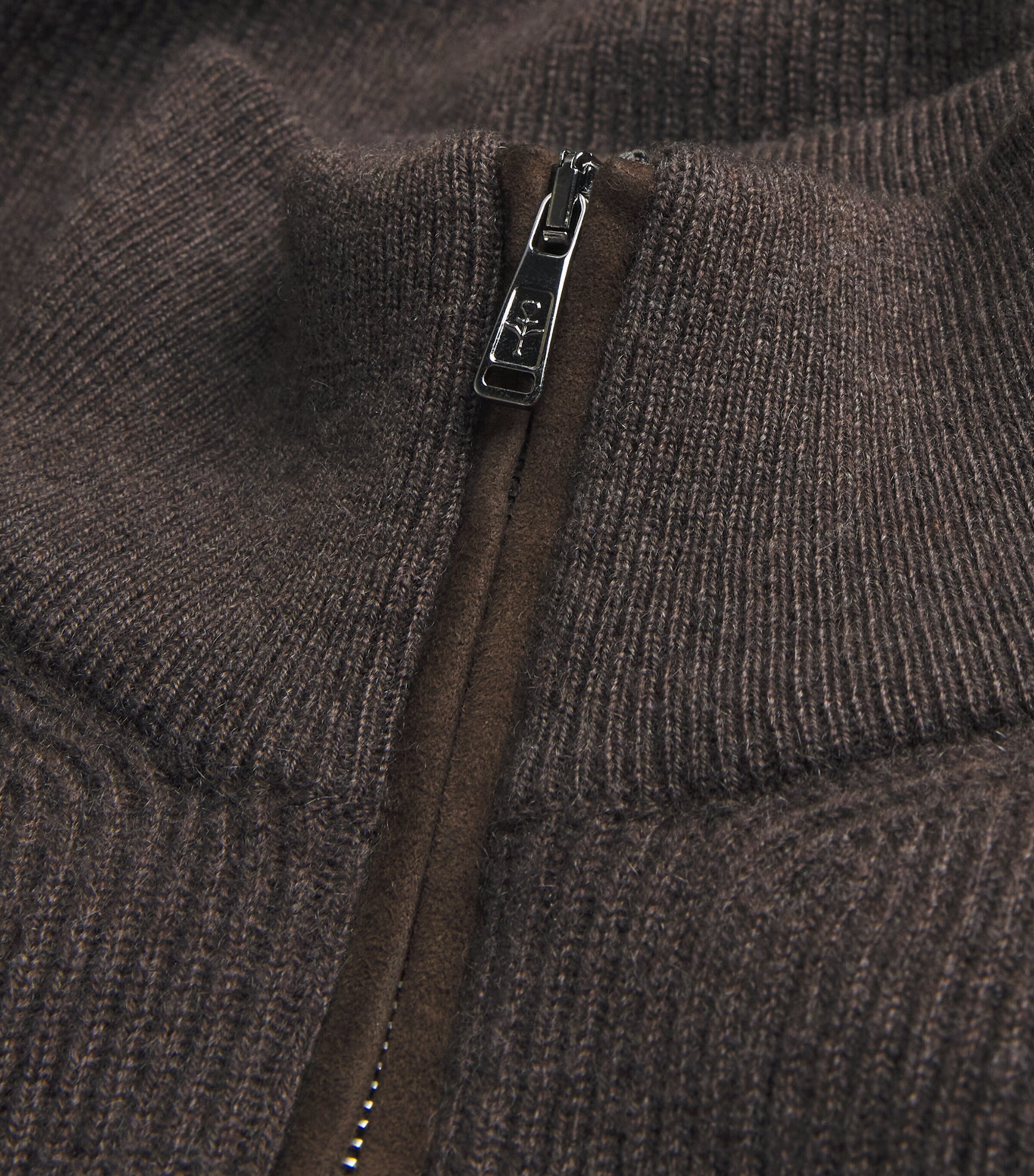 Fioroni Cashmere Brown Cashmere Quarter-Zip Sweater | Harrods UK